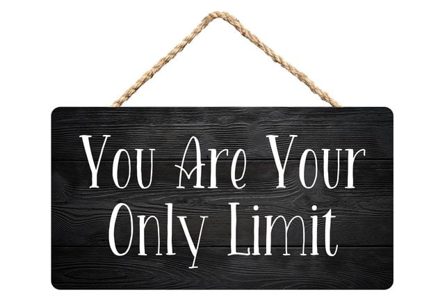 Door Signs You Are Your Only Limit Wood Plaque Sign Hanging Wooden Sign ...