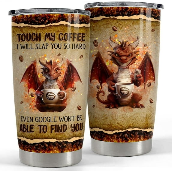 Funny Dragon Tumbler 20oz Stainless Steel Insulated Tumblers Coffee ...