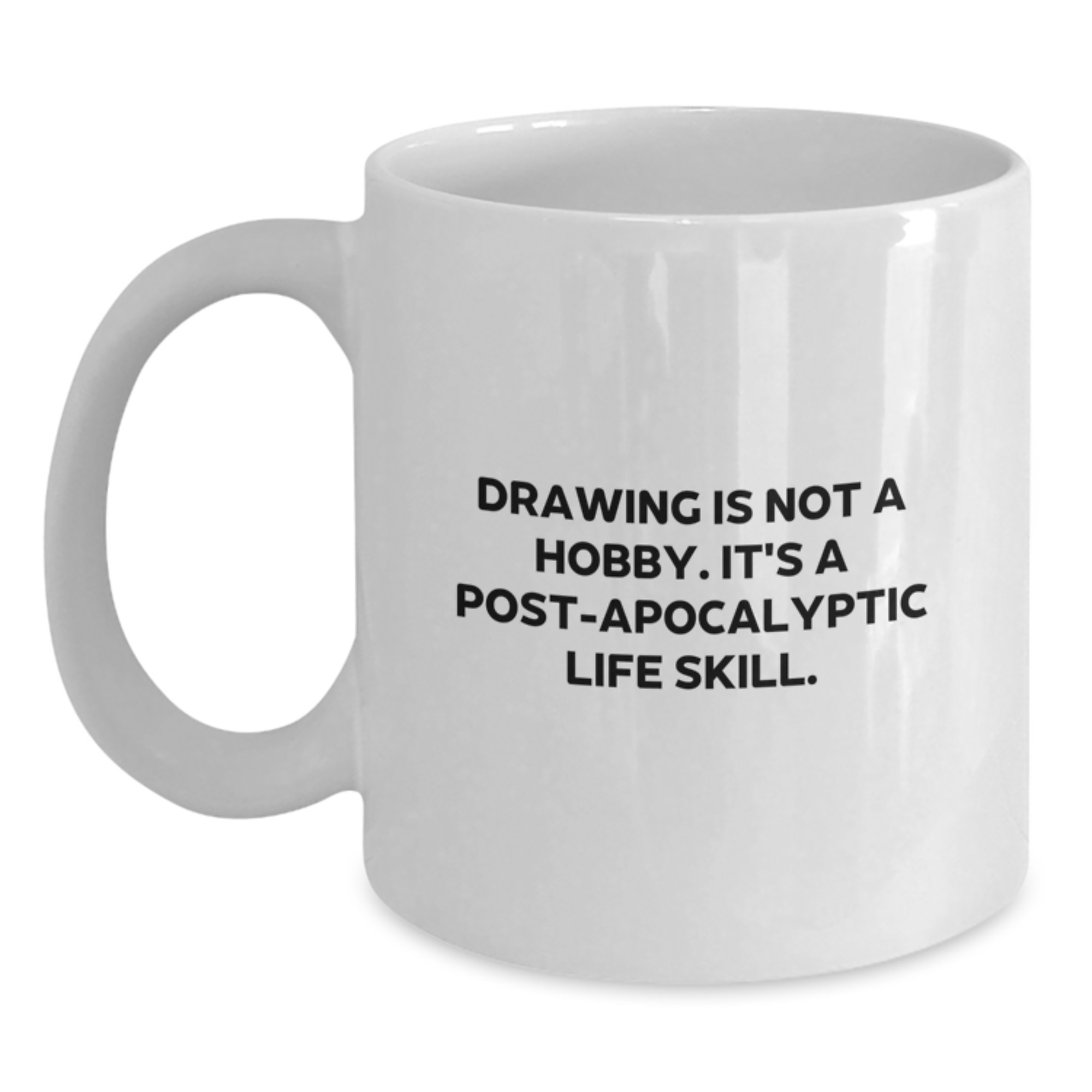 Funny Drawing White Coffee Mugs Gifts for Christmas Unique Drawing ...