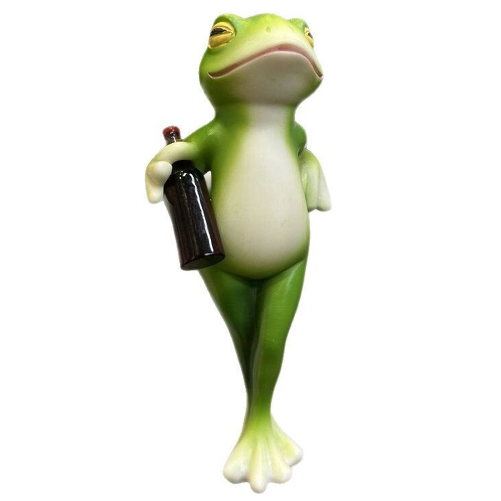 Funny Drinking Frog Flower Pot Hugger Figurines for Home Garden Fence ...