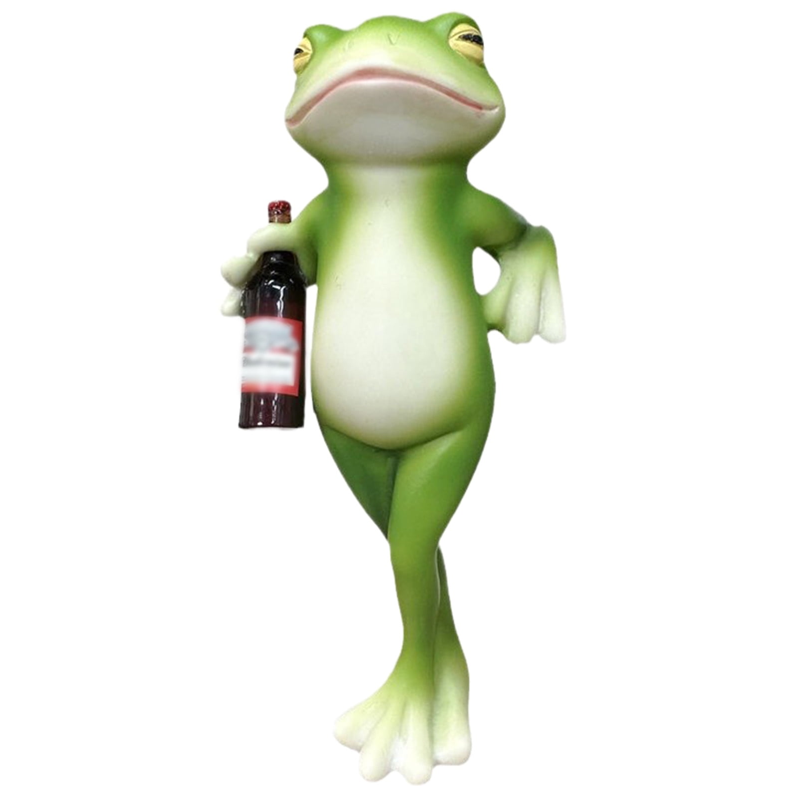Funny Drinking Frog Statue Flower Pot Hugger Resin Hanging Frog ...