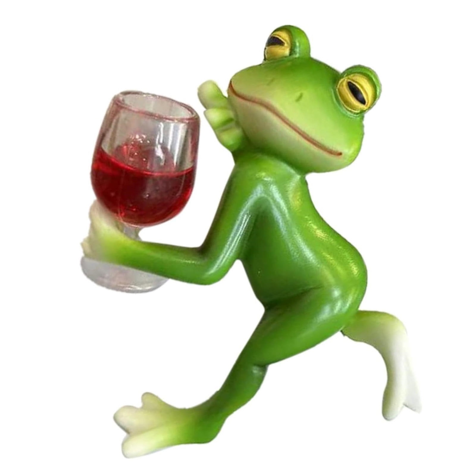 Funny Drinking Frog Statue Flower Pot Hugger Resin Hanging Frog ...