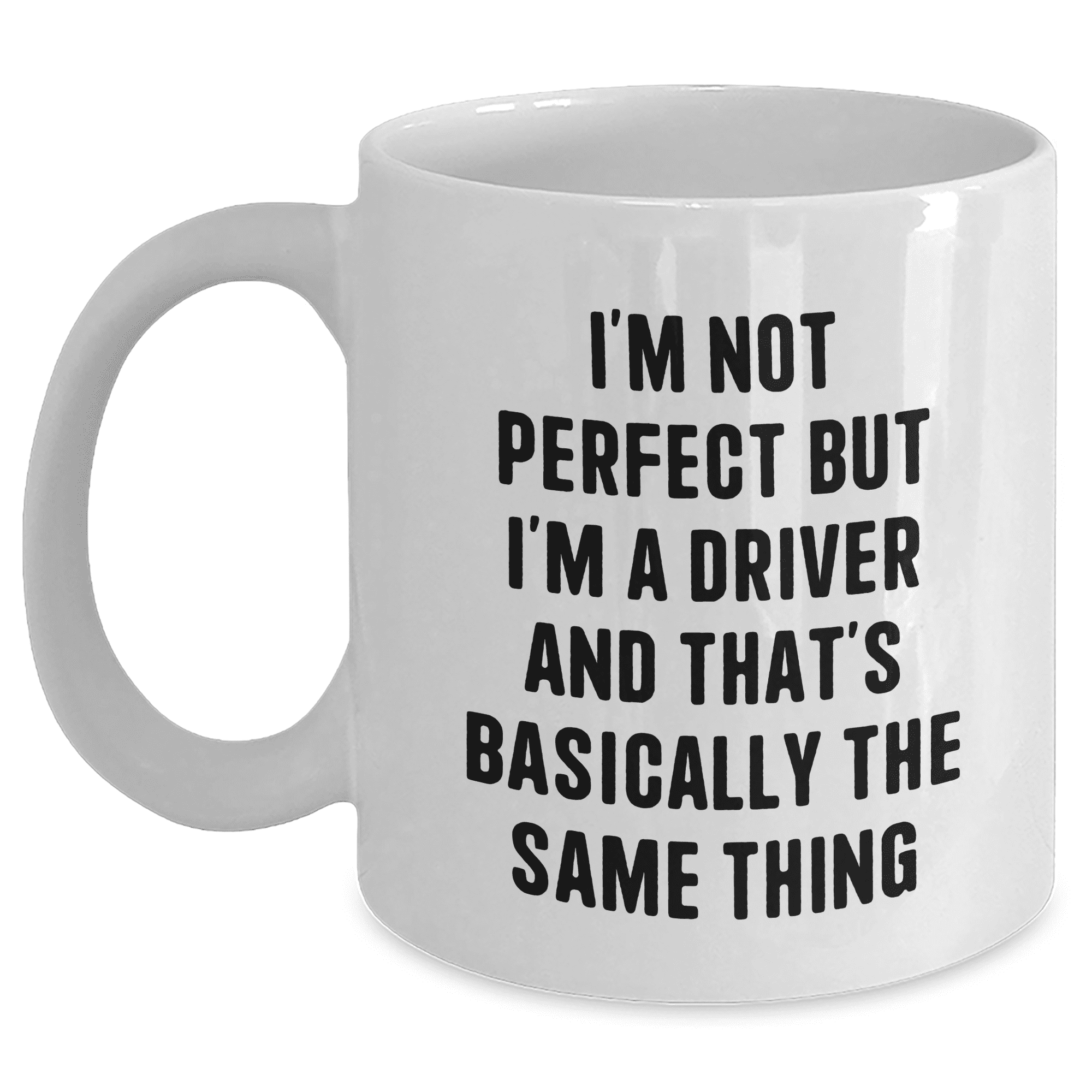 Funny Driver Mugs Gifts from Friends for Driver Mom's Day, White Coffee ...