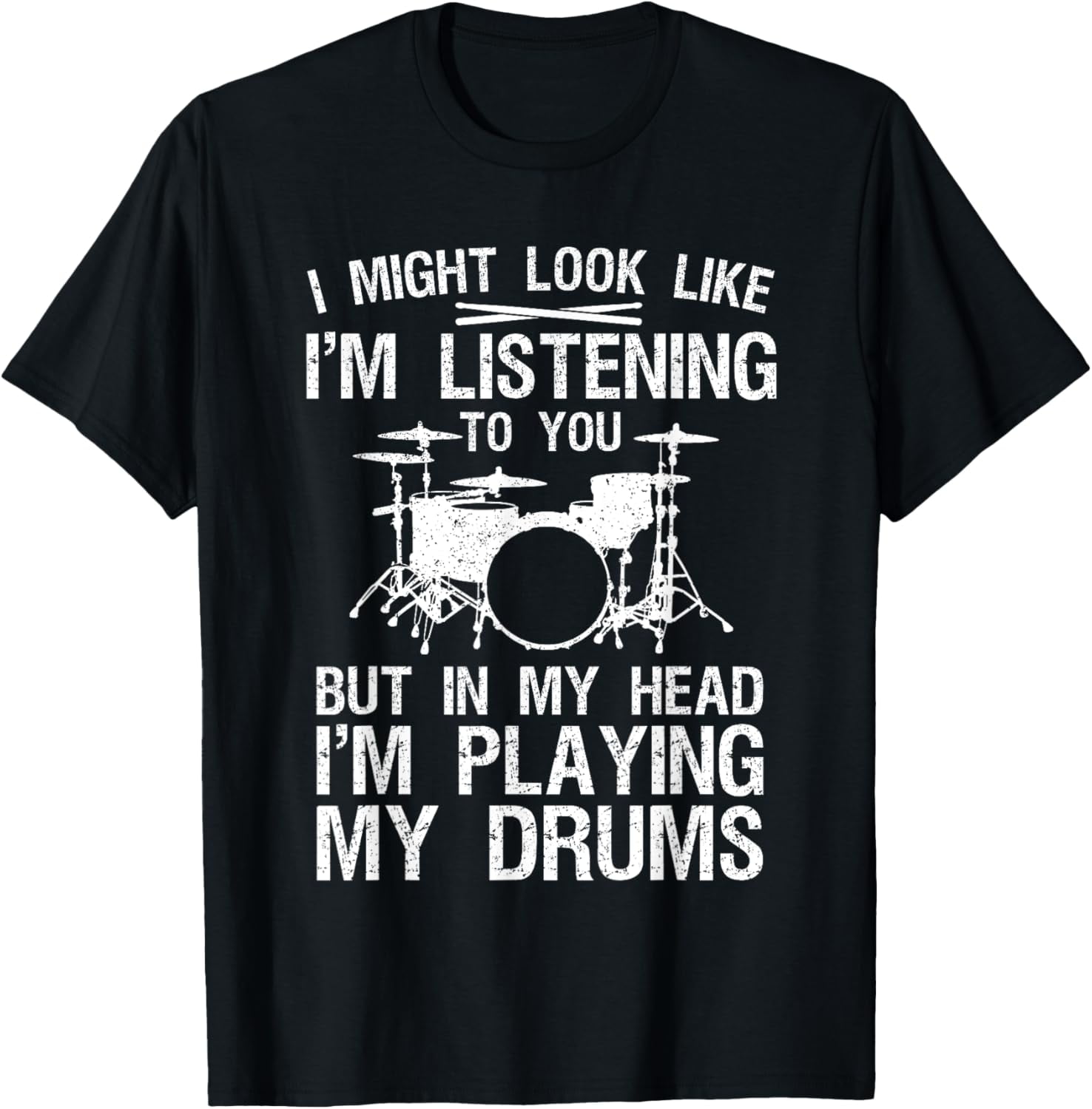 Funny Drummer Design For Men Women Drumline Drumming Drummer T-Shirt ...
