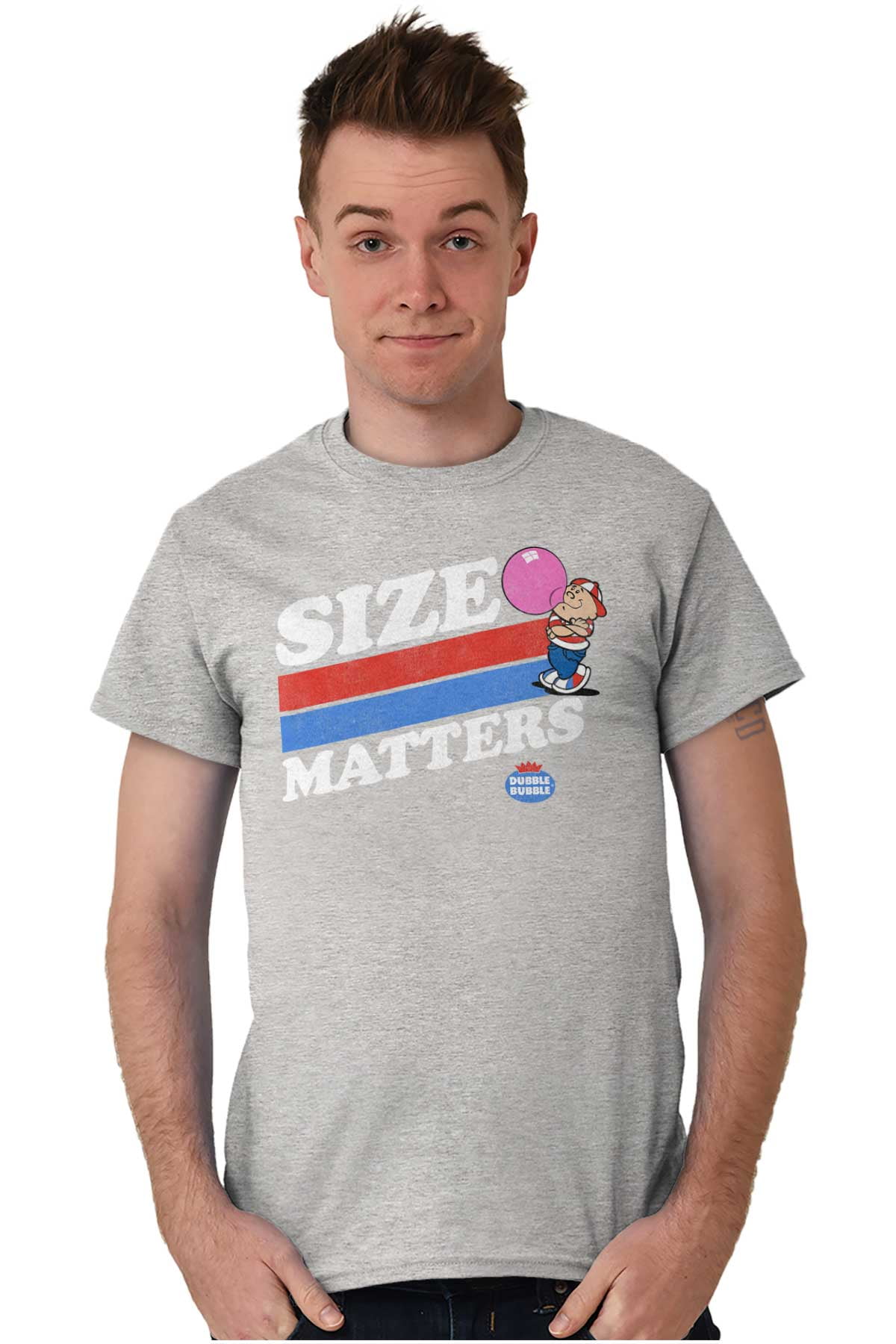 Funny Dubble Bubble Size Matters Unisex Plus Size Graphic Tee Brisco ...