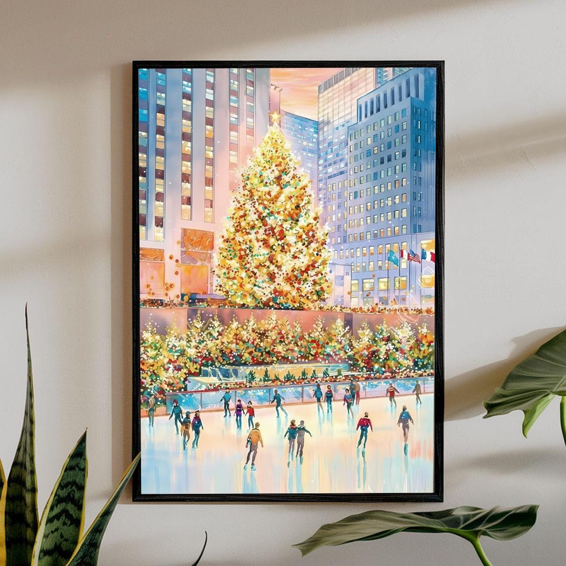 Funny Duck Christmas, Cool Ducks Drinking Wine Wall Art, Holiday Party ...
