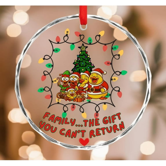 Funny Duck Family "Gift You Can't Return" Crystal Christmas Ornament ...