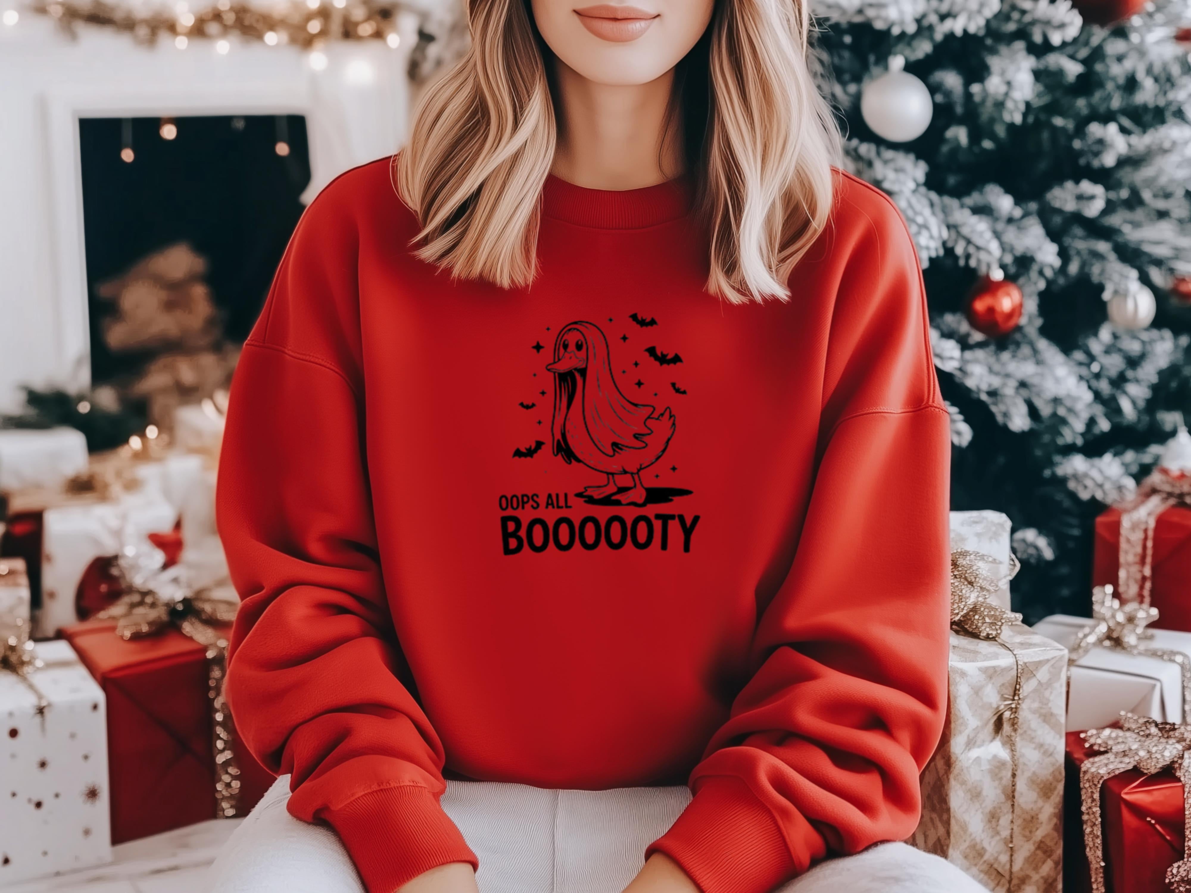 Funny Duck Ghost Oops All Booooty Halloween Humor Sweatshirt, up to ...