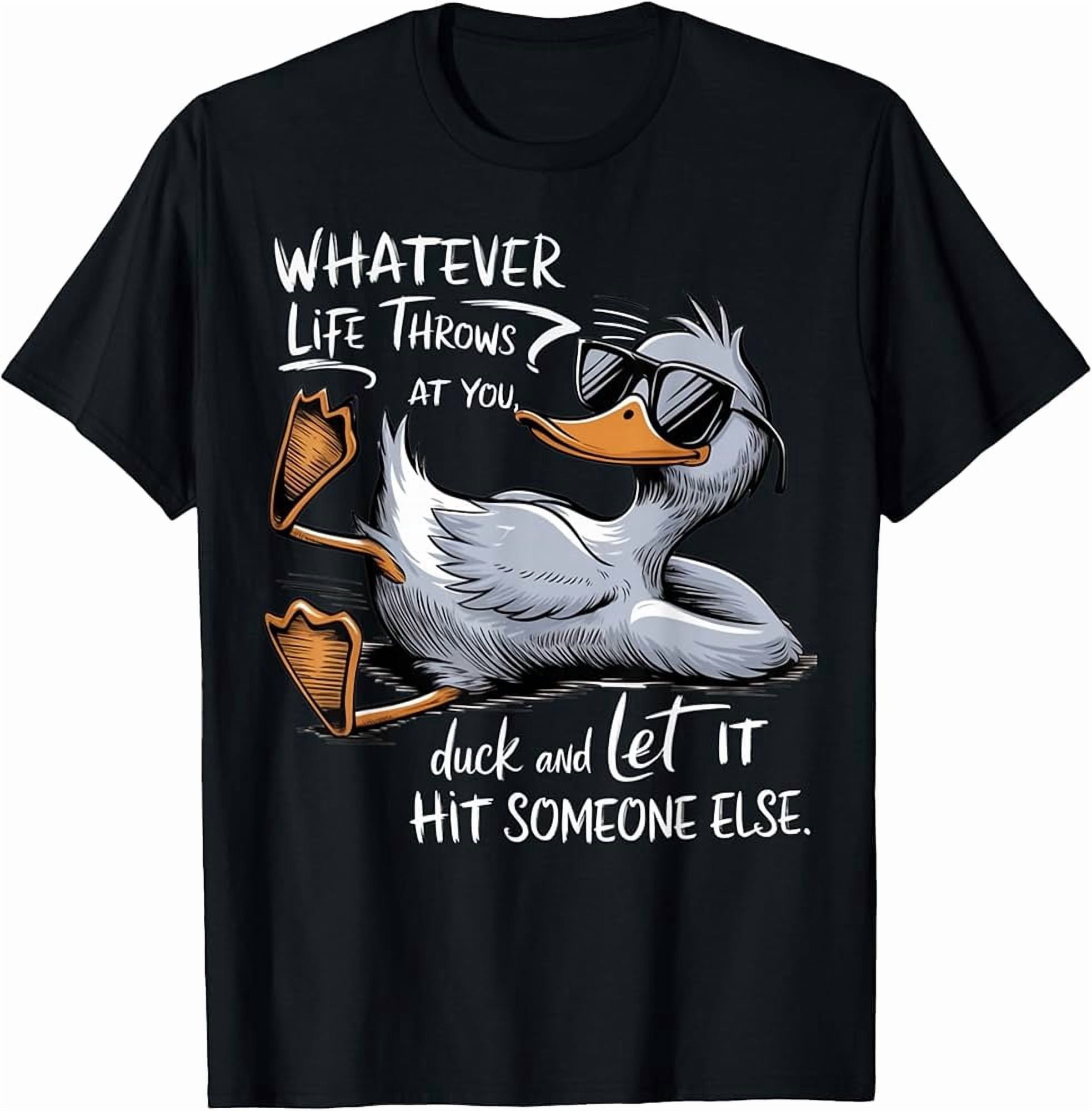 Funny Duck Graphic T-Shirt for Men, Women, and Teens with Humorous ...