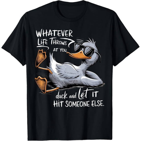 Funny Duck Graphic T-Shirt for Men, Women, and Teens with Humorous ...