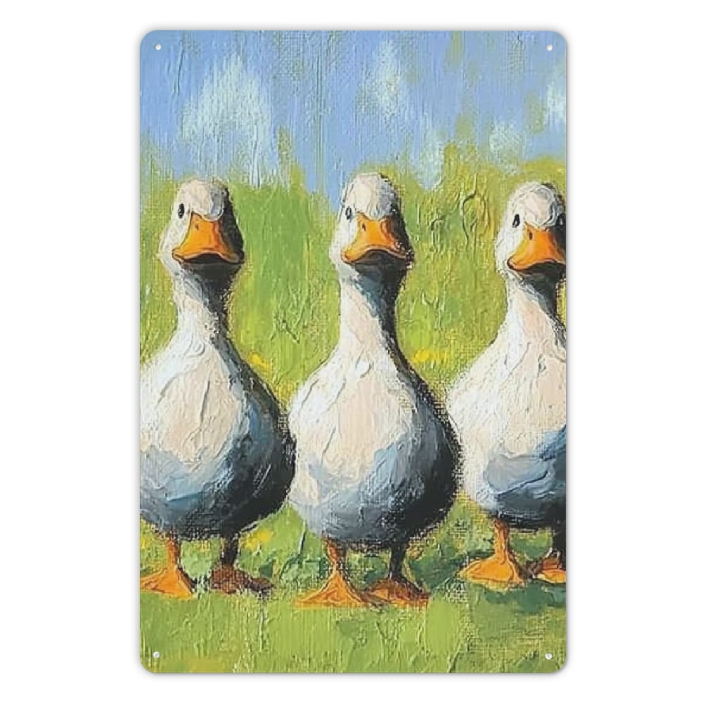 Funny Duck House Farm Animal Retro Wall Decor Metal Tin Sign 8" x 12 ...