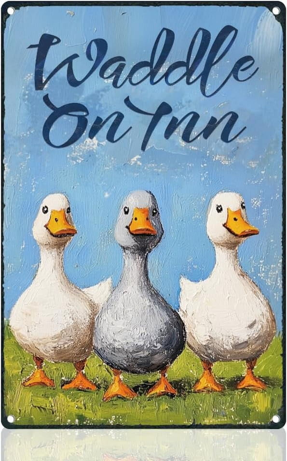 Funny Duck House Farm Animal Retro Wall Decor Metal Tin Sign 8" x 12 ...