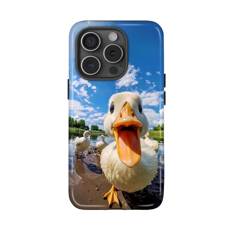 Funny Duck Silly Goose Animal Phone Case, Pet Lover Cute Cover Design ...