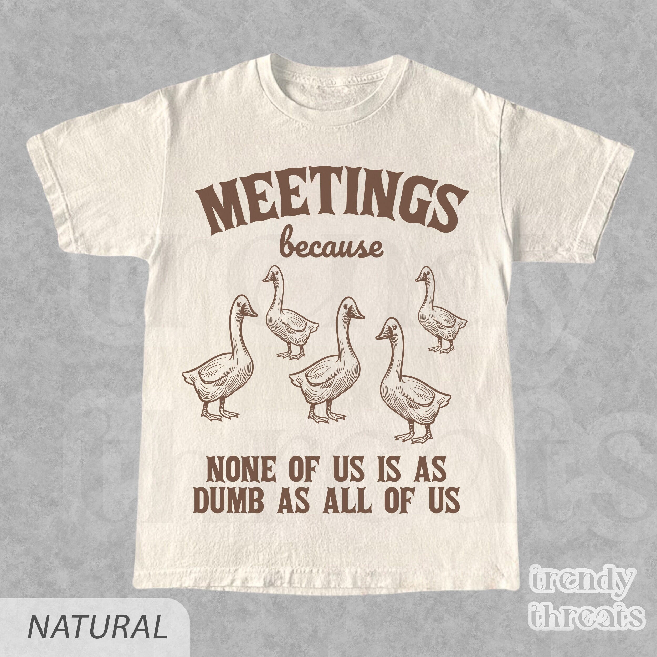 Funny Duck T-Shirt, Retro Unisex Tee, Funny Office Shirt, Meme Shirt ...