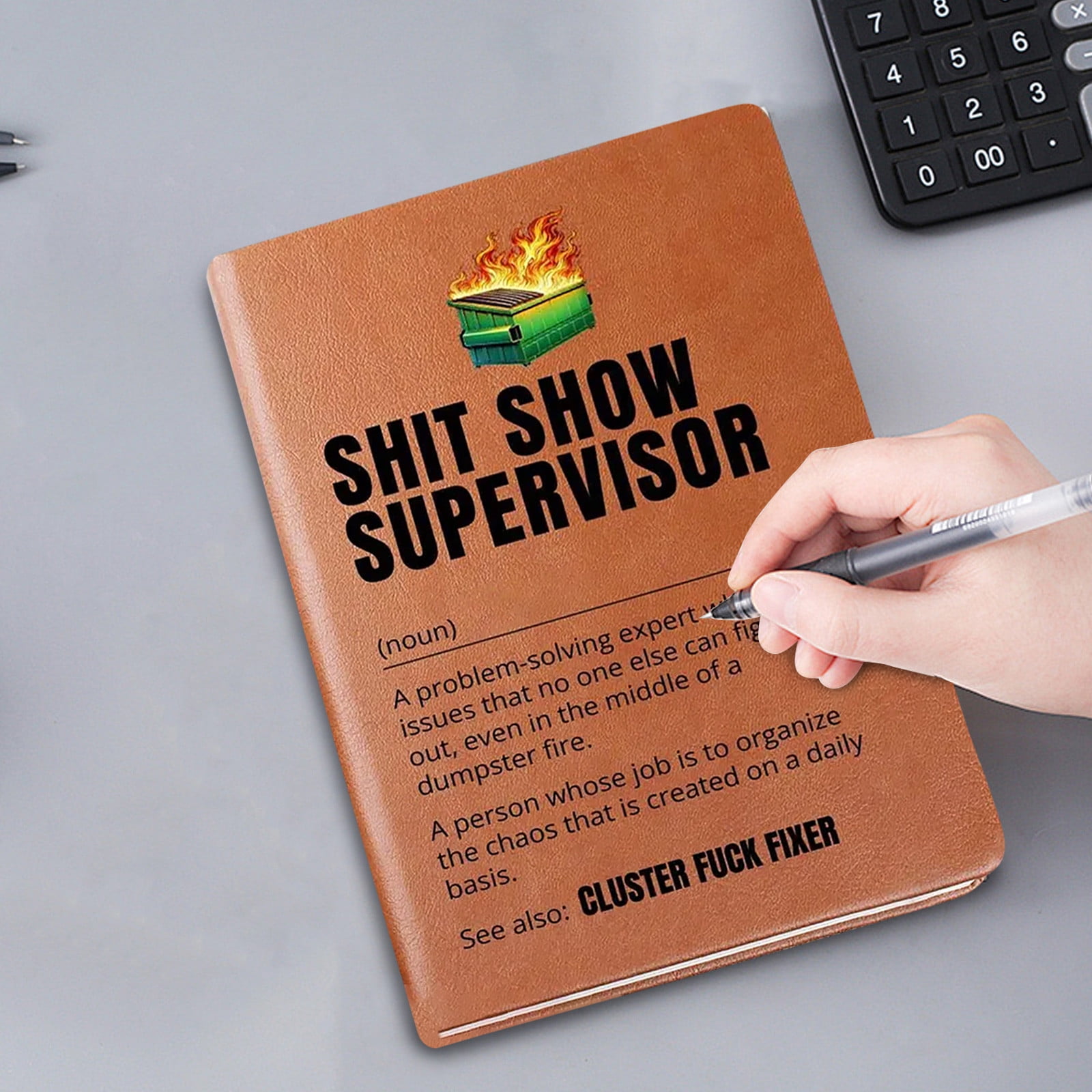 Funny Dumpster Fire Notebook,Funny Gifts For Coworkers Dumpster Fire ...