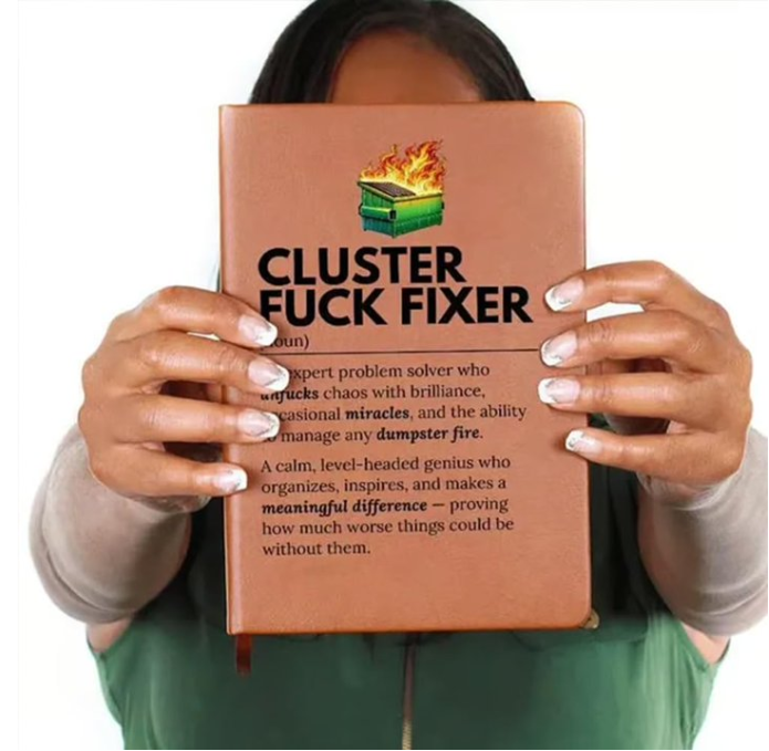 Funny Dumpster Fire Notebook, Humorous Dumpster Fire Note Pad ...