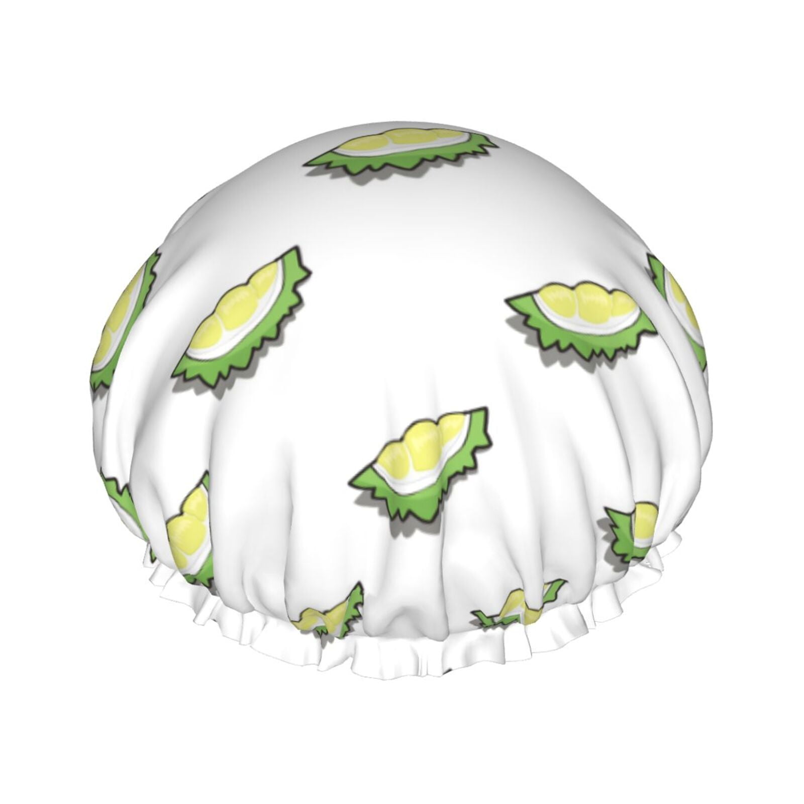 Funny Durian Shower Cap for Women, Double Waterproof Layers Shower Caps ...