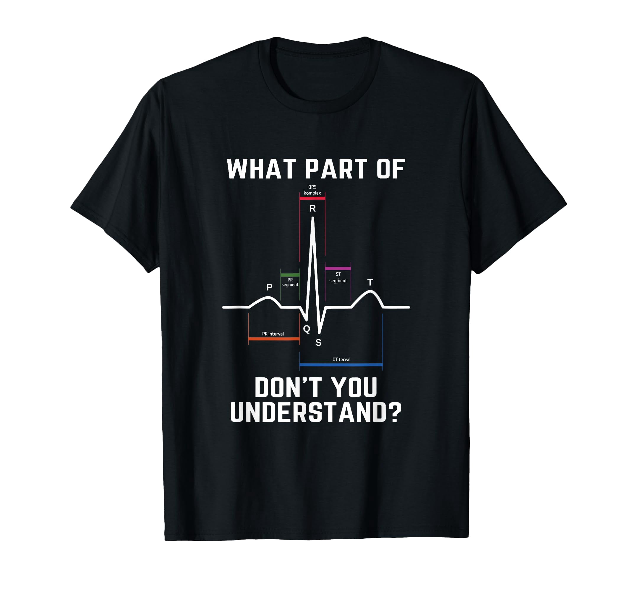 Funny ECG Waveform Nurse T-Shirt for Cardiology and RN Professionals ...