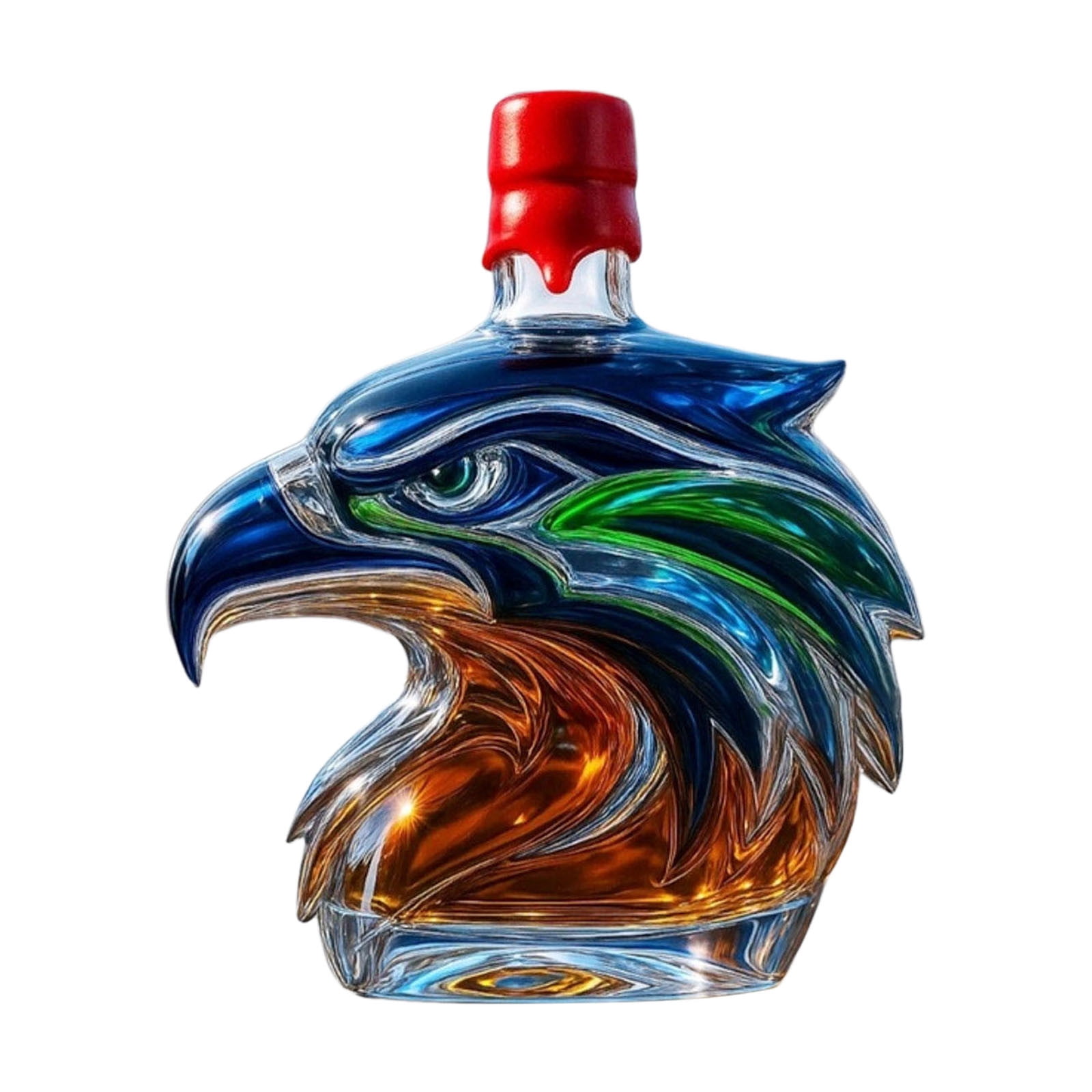 Funny Eagle Whisky Bottle, 3D Hawk Head Glass Decanter, Multifunctional ...