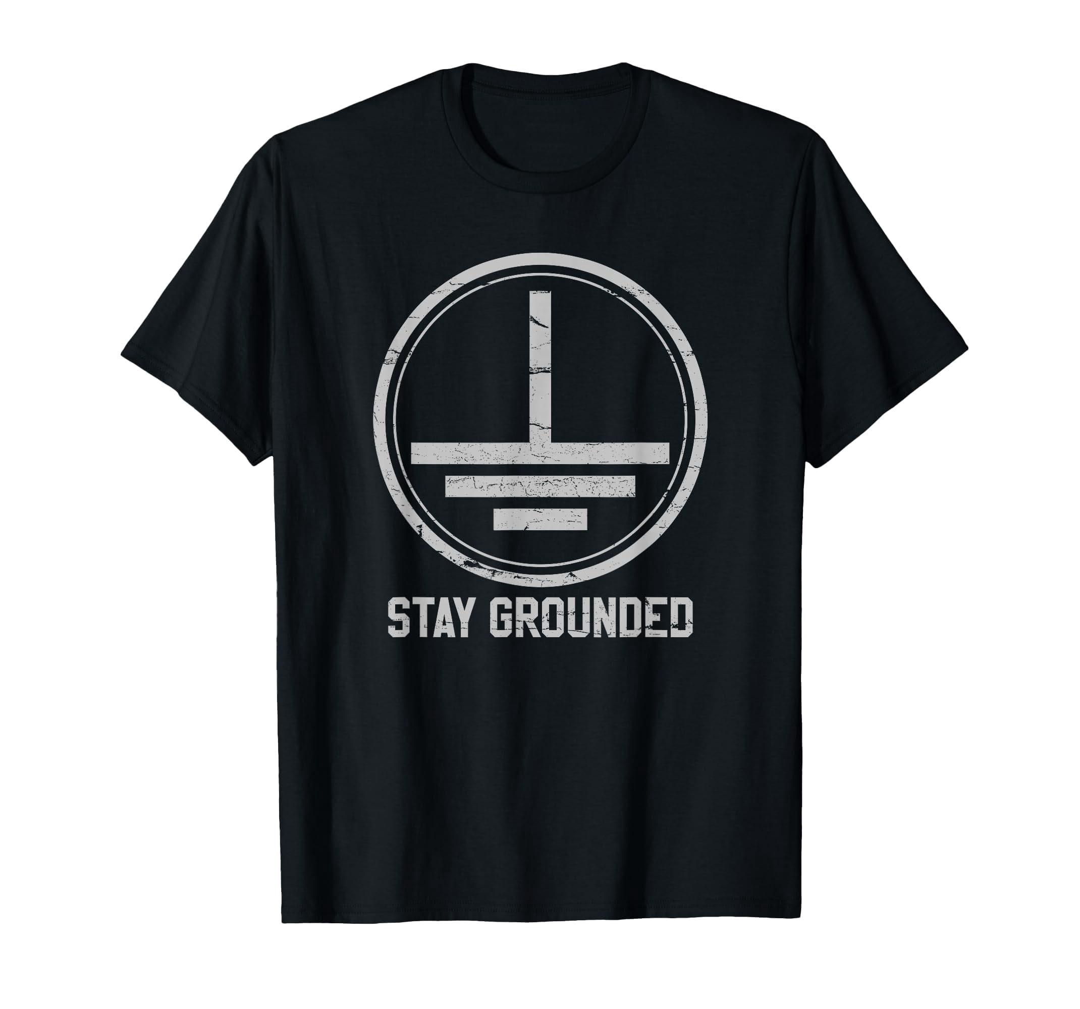 Funny Electrician Stay Grounded Graphic T-Shirt for Nerdy Engineer ...