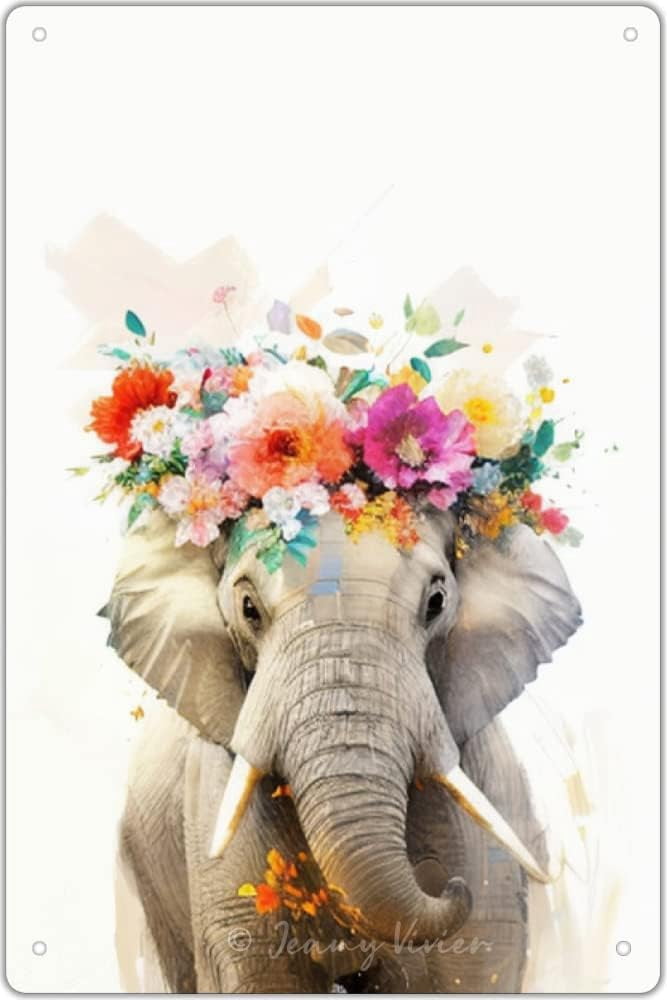 Funny Elephant Sign, Elephant Wall Art Print, Elephant Posters for Kids ...