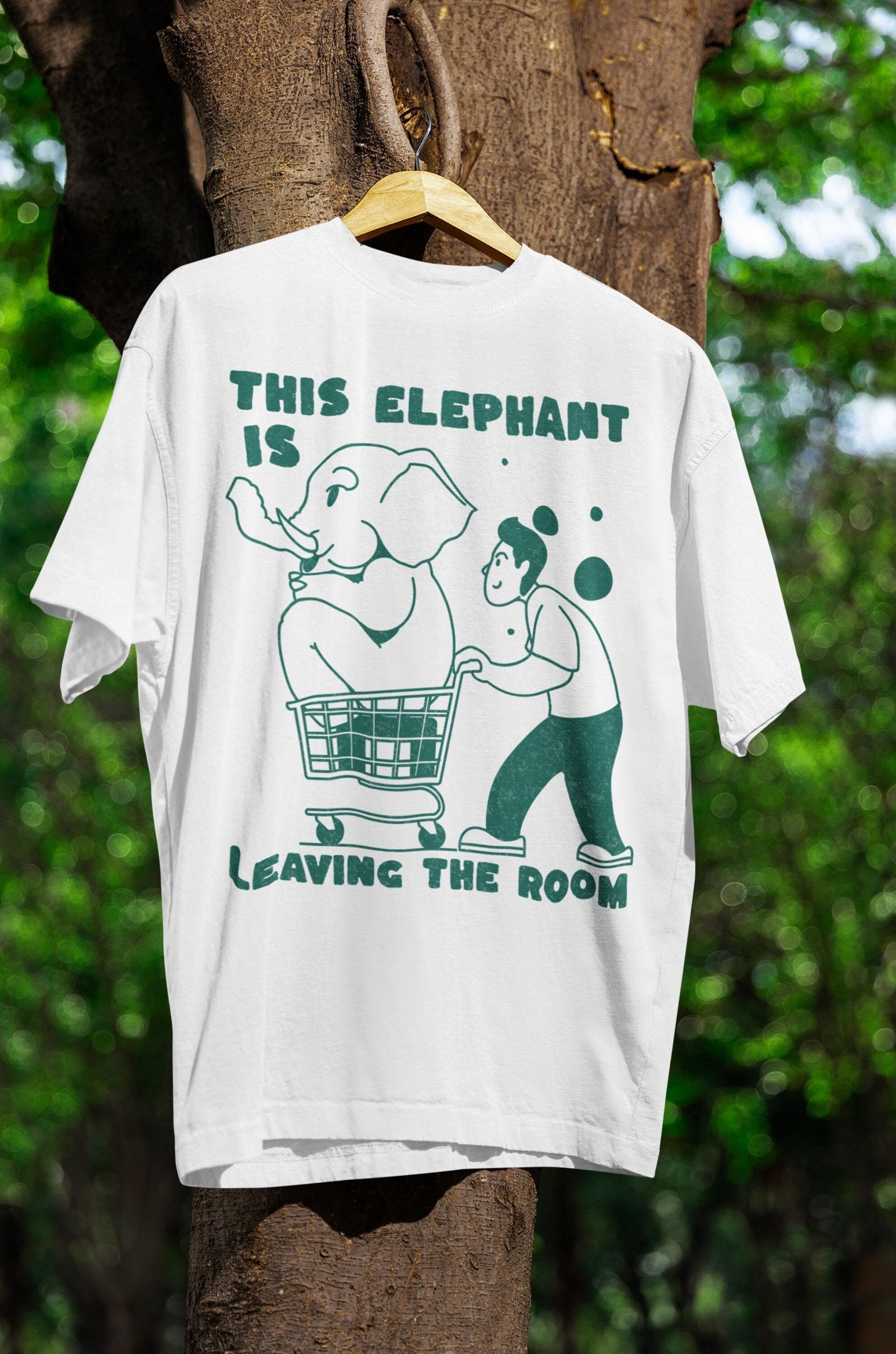 Funny Elephant Tee -Inspired T-Shirt for Men Women, Playful 90s ...