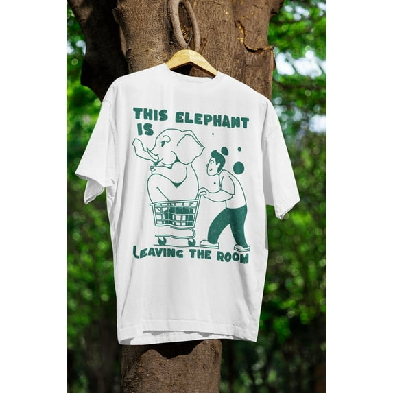 Funny Elephant Tee -Inspired T-Shirt for Men Women, Playful 90s ...