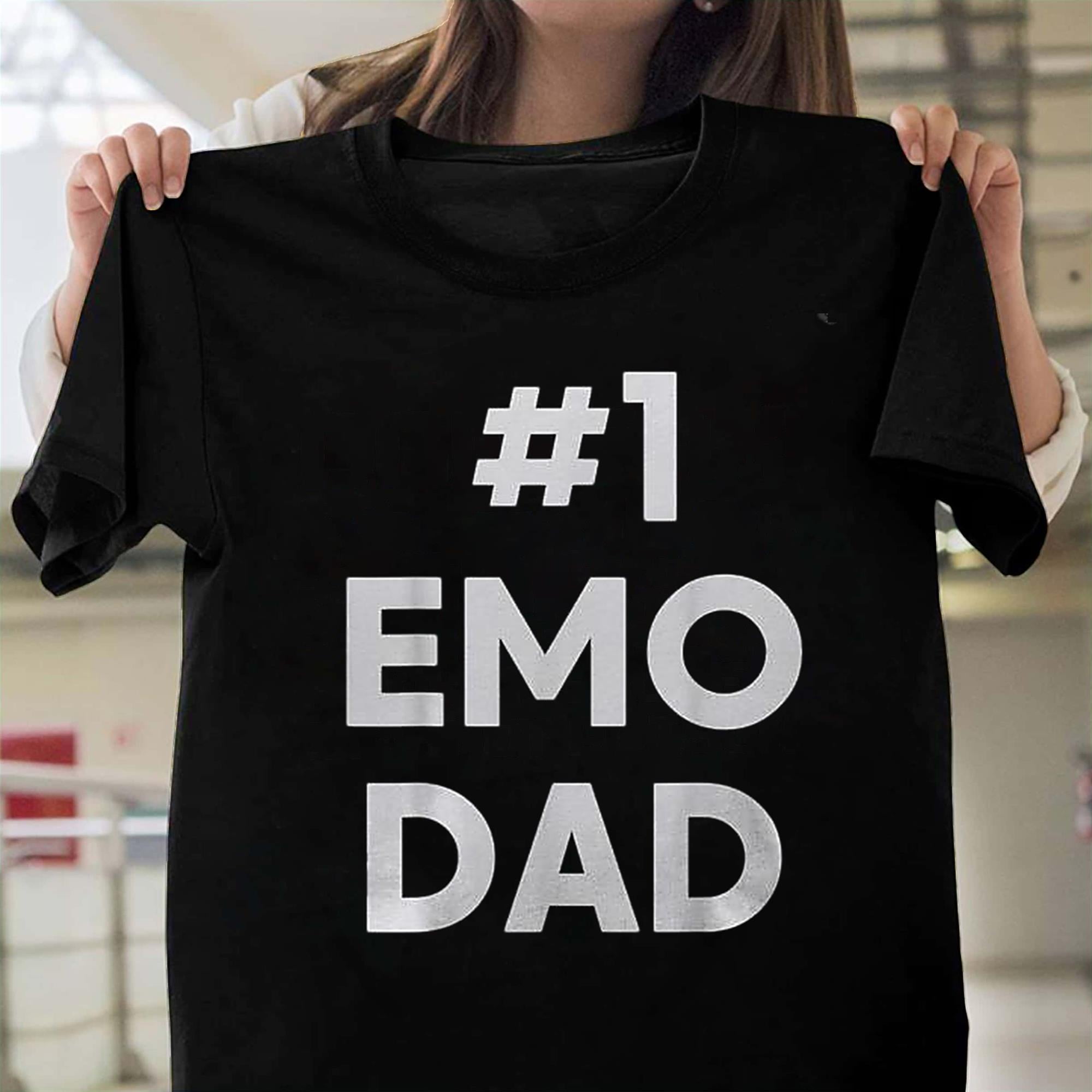 Funny Emo Dad Father's Day Music Scene Subculture Goth Humor T-Shirt ...
