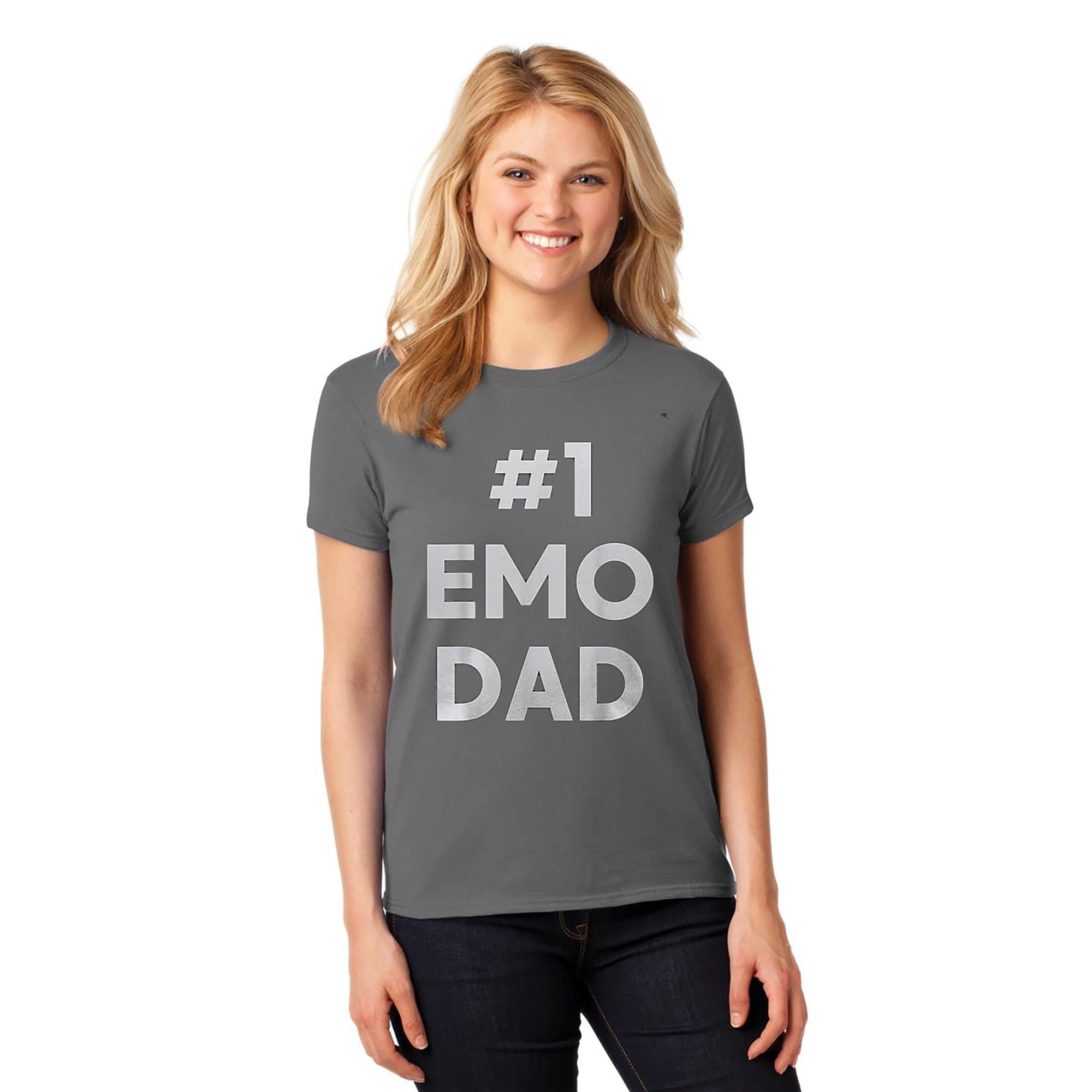 Funny Emo Dad Father's Day Music Scene Subculture Goth Humor T-Shirt ...