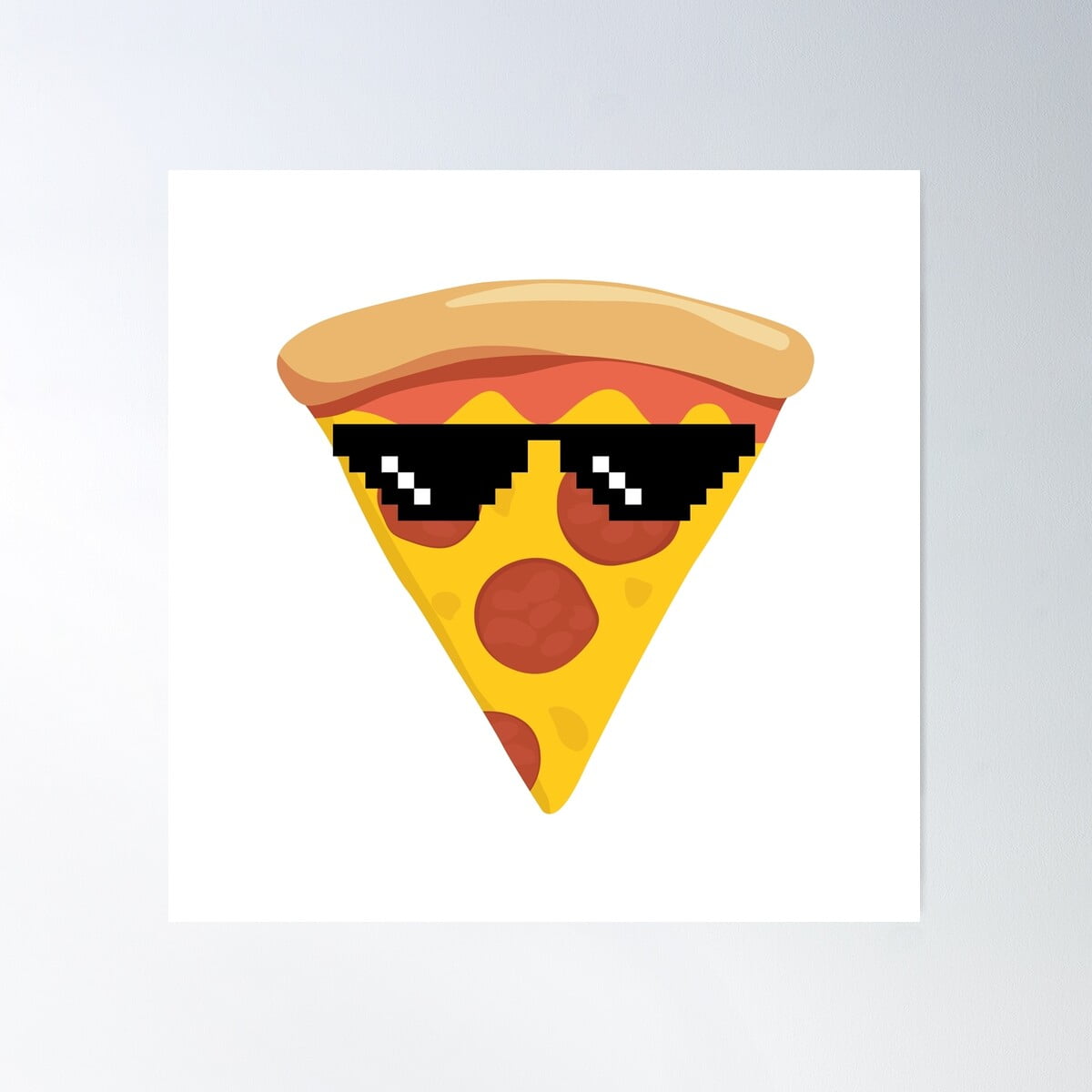 Funny Emoji Stickers Cool Pepperoni Pizza Slice Emoji Funny Sunglasses ...