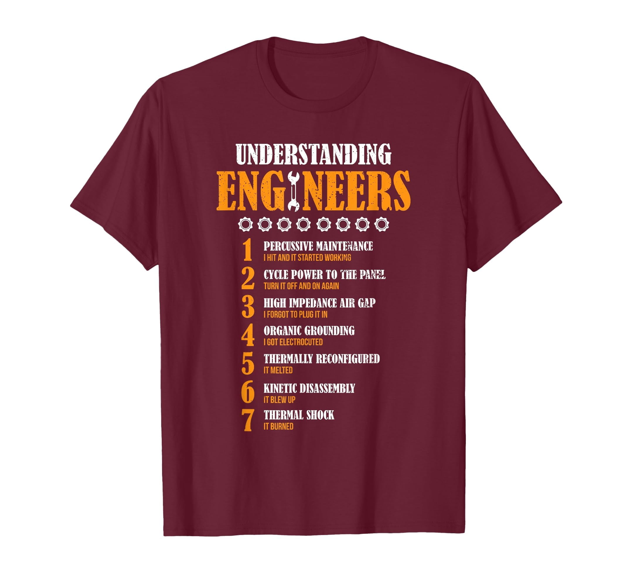 Funny Engineer T-Shirt - Understanding Engineers Lists Design - Comfort ...