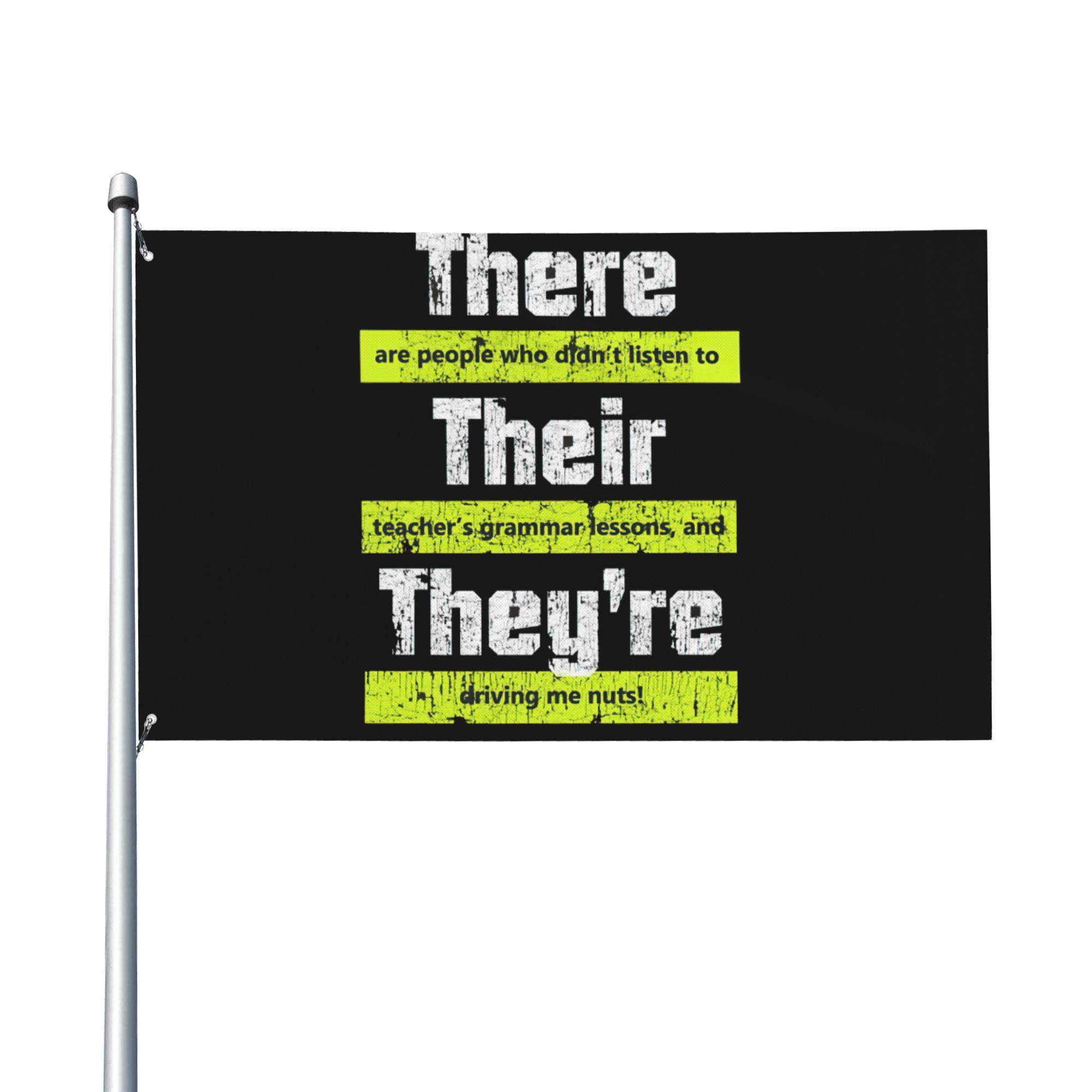 Funny English Teacher Grammar Flag Outdoor Decorative Flag Garden Flag ...