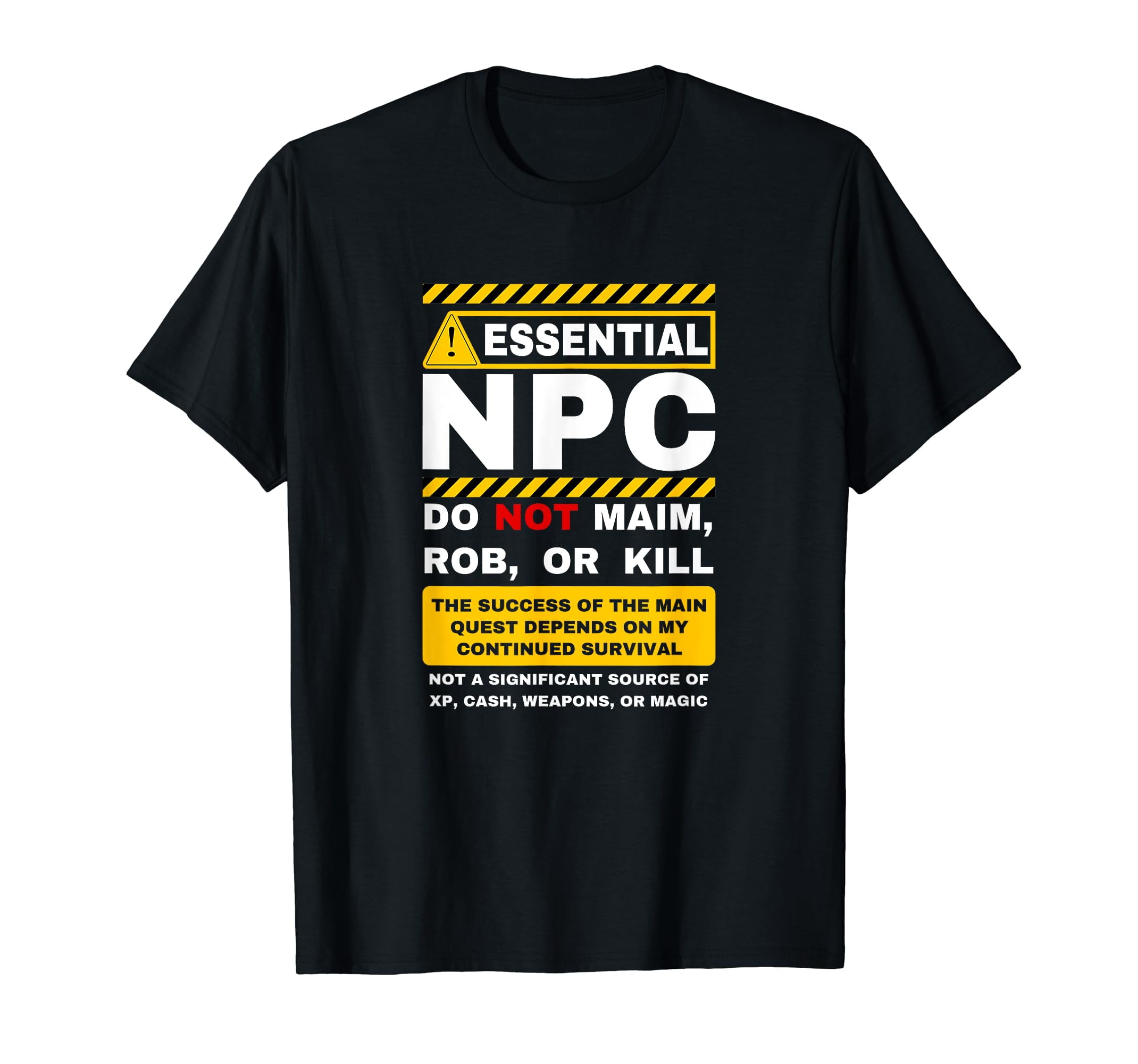 Funny Essential NPC Gamer and Gaming Non Player Character T-Shirt ...