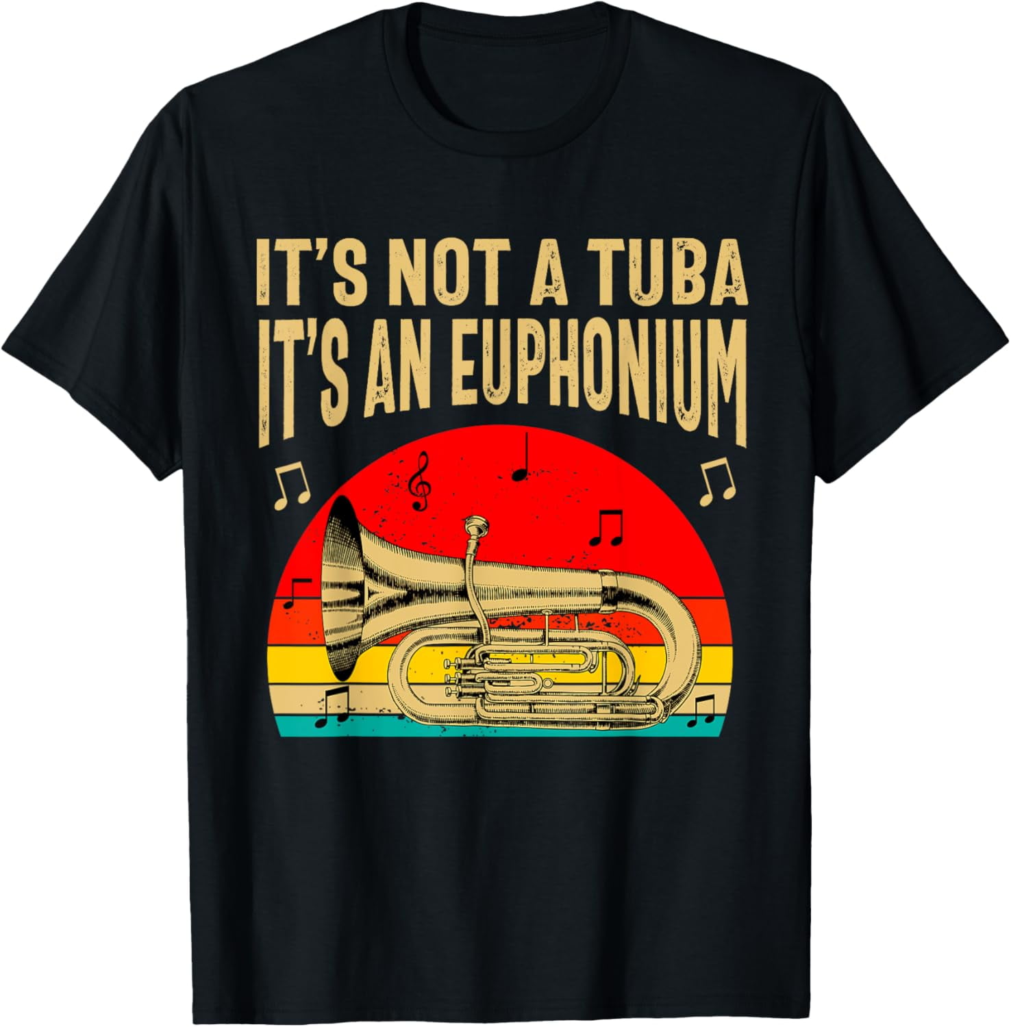 Funny Euphonium Player For Men Women Euphonist Tenor Tuba T-Shirt ...