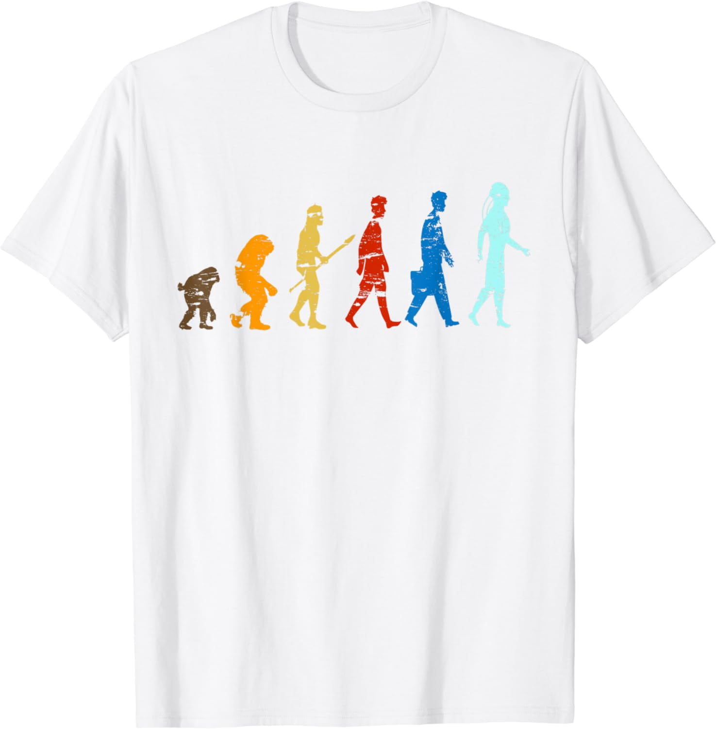 Funny Evolution Human From Ape to Robot A.I T-Shirt - Walmart.com