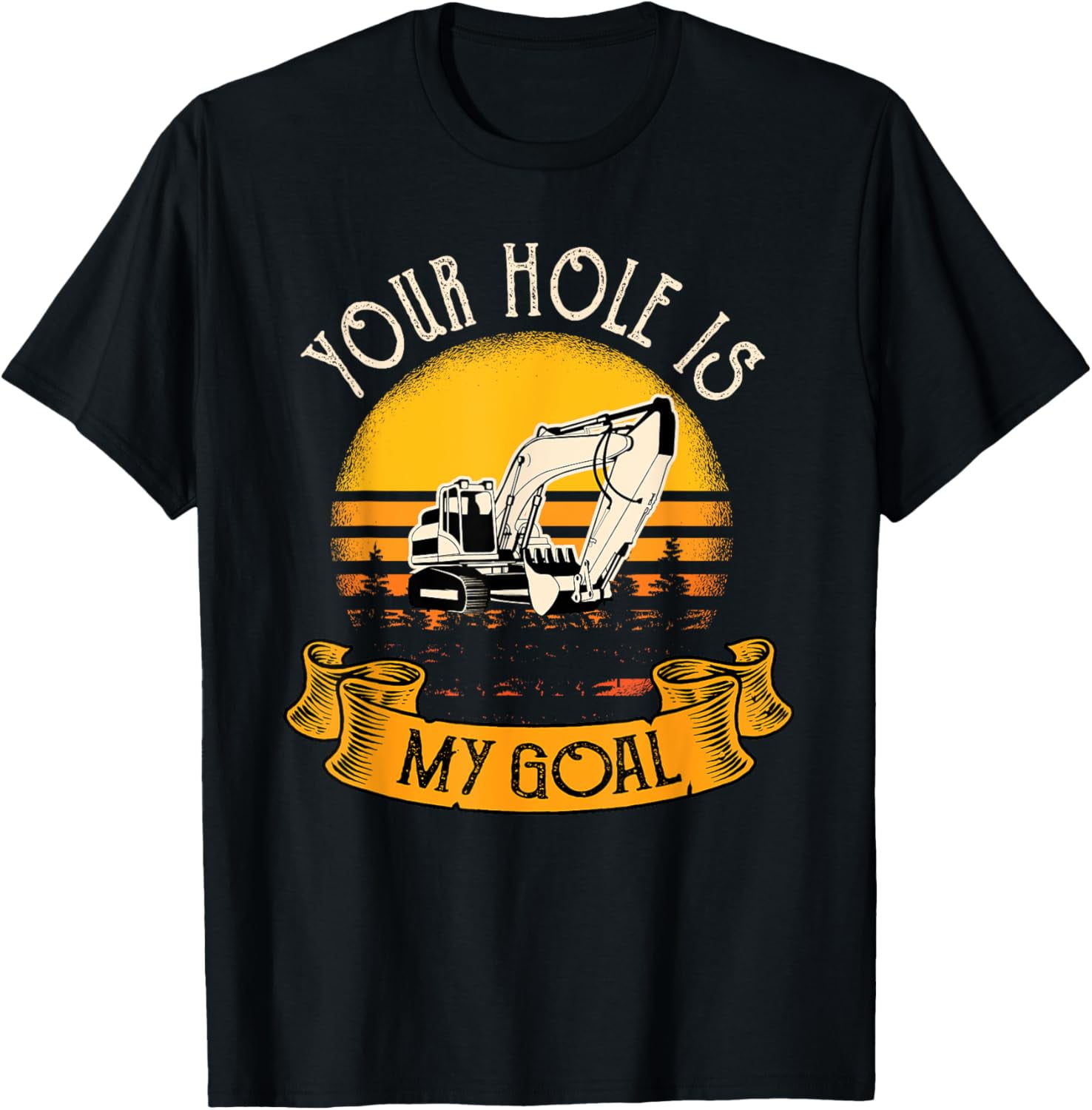 Funny Excavator Gift Men Saying Construction Site Men T-Shirt - Walmart.com