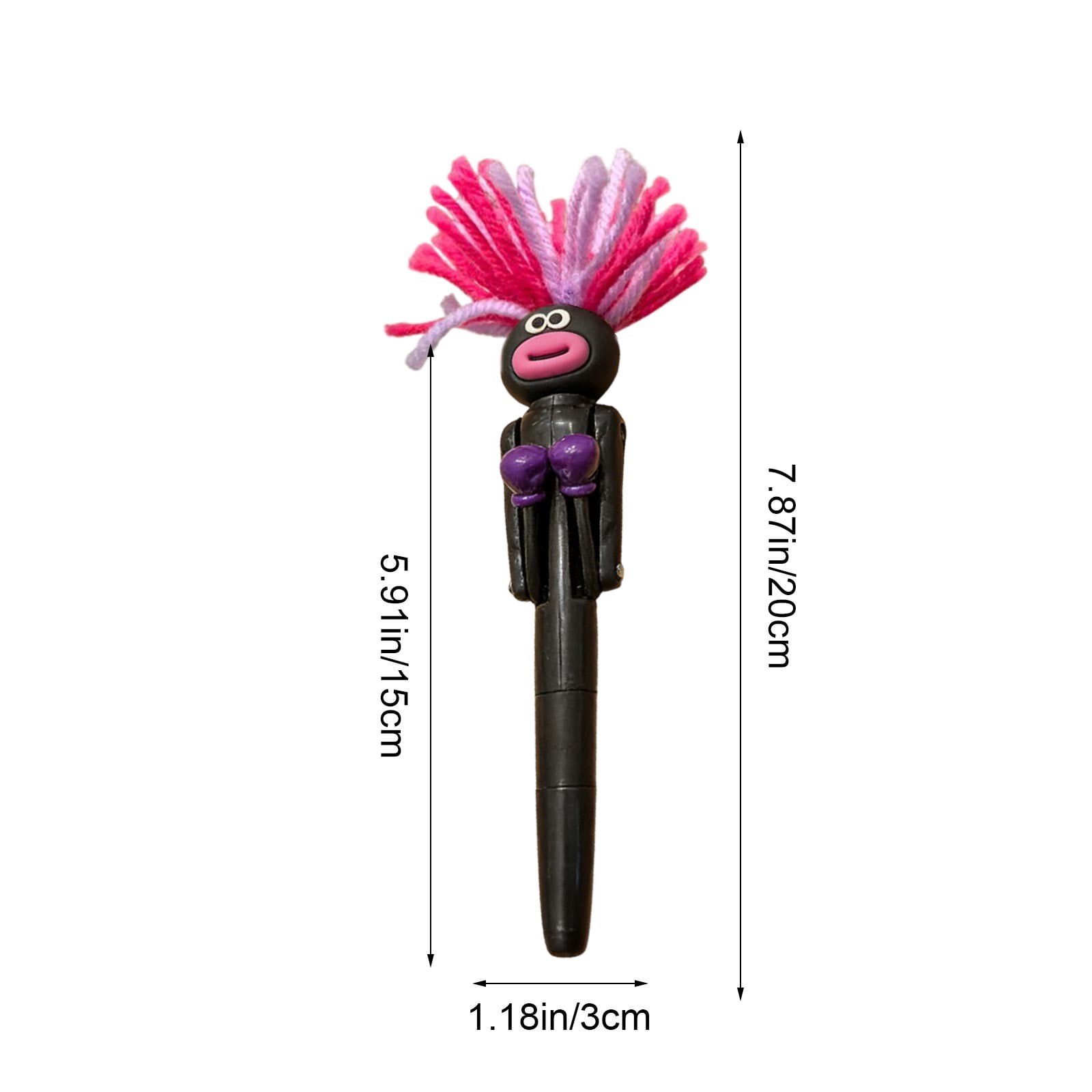 Funny Exploding Hair Boxing Pen, Movable Action Figure Ballpoint Pen ...