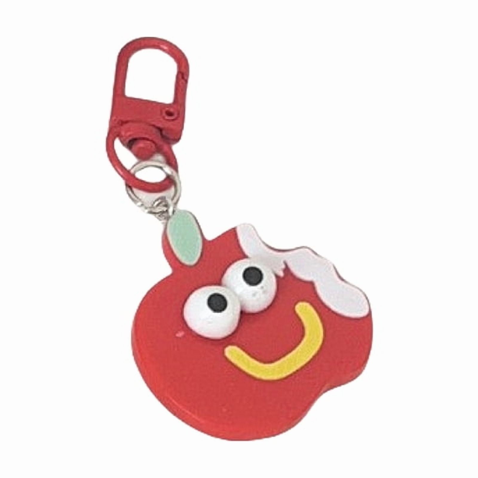 Funny Face Cartoon Red Apple Keychain For Keys Bags Backpacks Cute Gift ...
