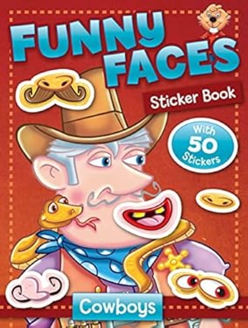 Pre-Owned Funny Faces Sticker Book : Cowboys (Paperback) 9781770662599 ...