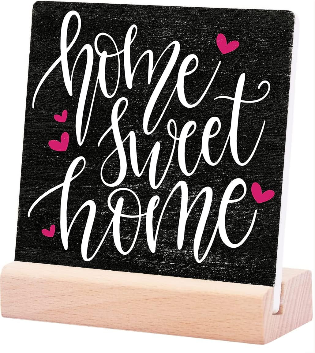 Funny Family Ceramic Table Sign Plaque Home Sweet Home Tabletop Sign ...