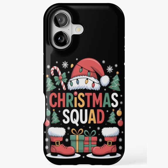 Funny Family Squad Retro Protective Cover for iPhone 11 12 13 14 15 16 ...