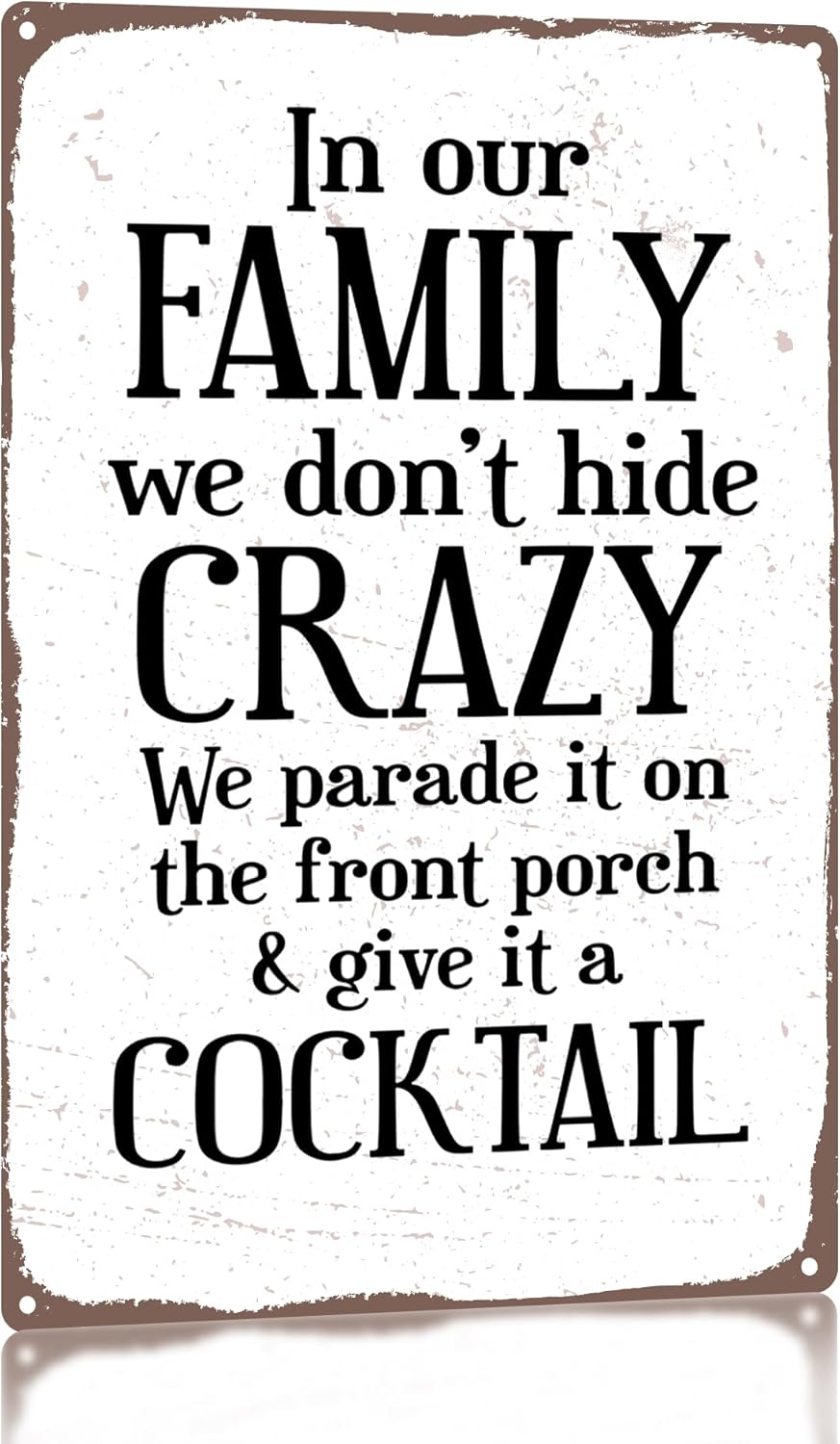 Funny Family Vintage Metal Tin Sign 8 x 12 Inch Funny Decor Plaque ...