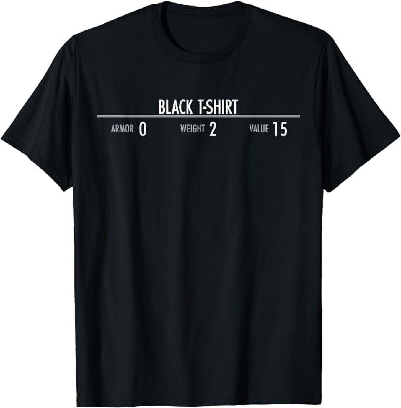 Funny Fantasy RPG Gamer Tee - Armor Stats T-Shirt - Walmart.com