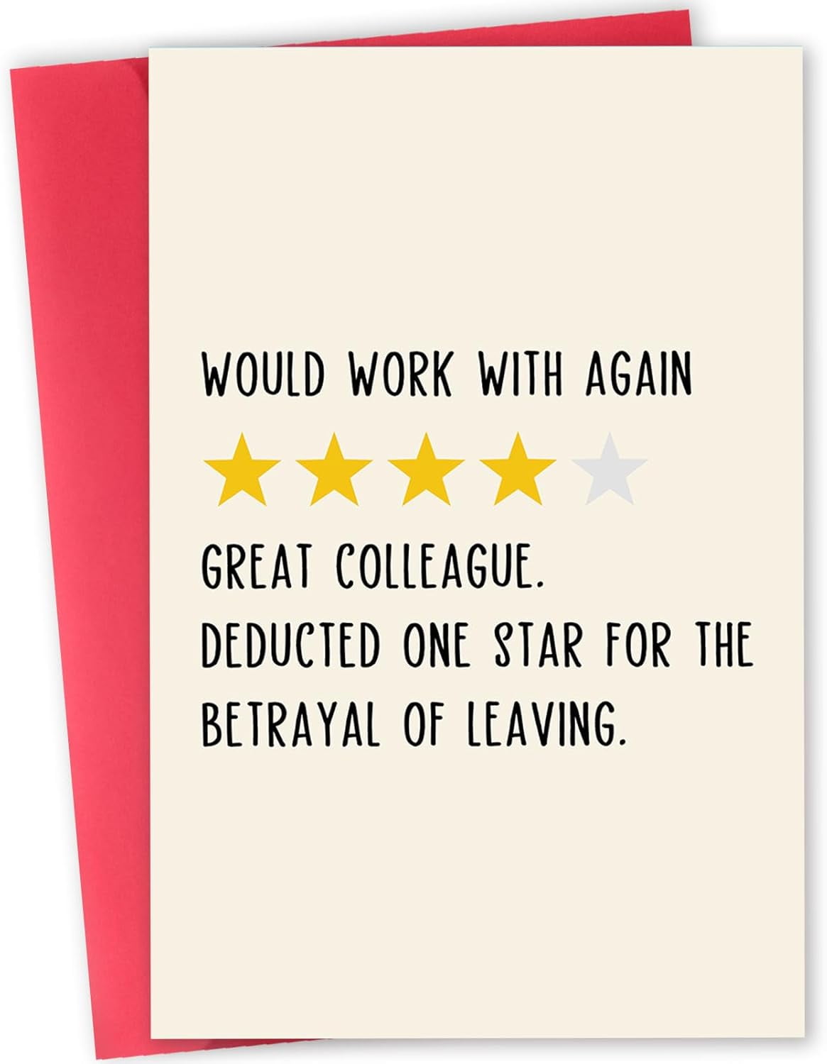 Funny Farewell Card for Colleagues – "Would Work With Again" Review ...