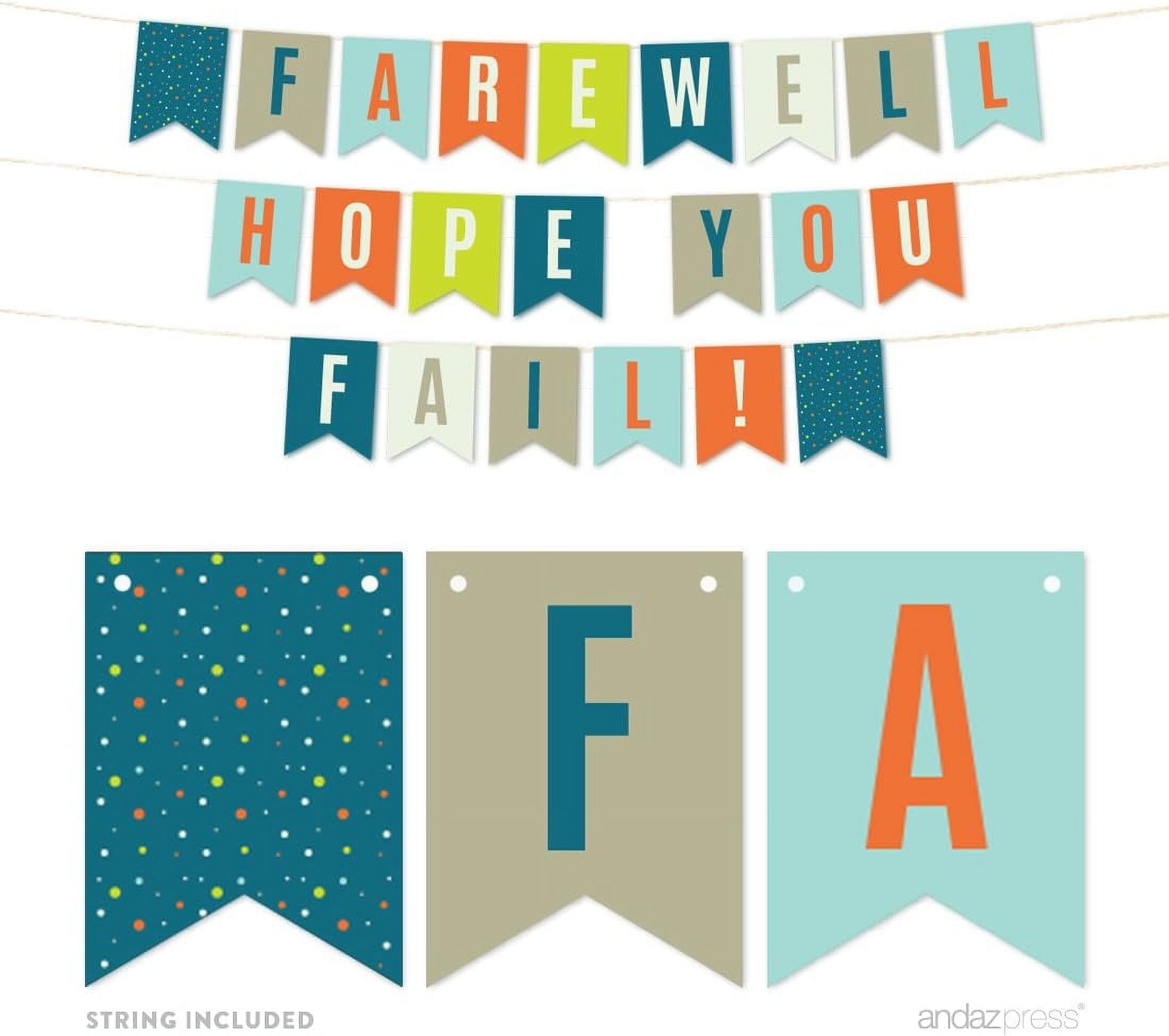 Funny Farewell Retirement Party Decorations, Farewell! We Hope You Fail ...