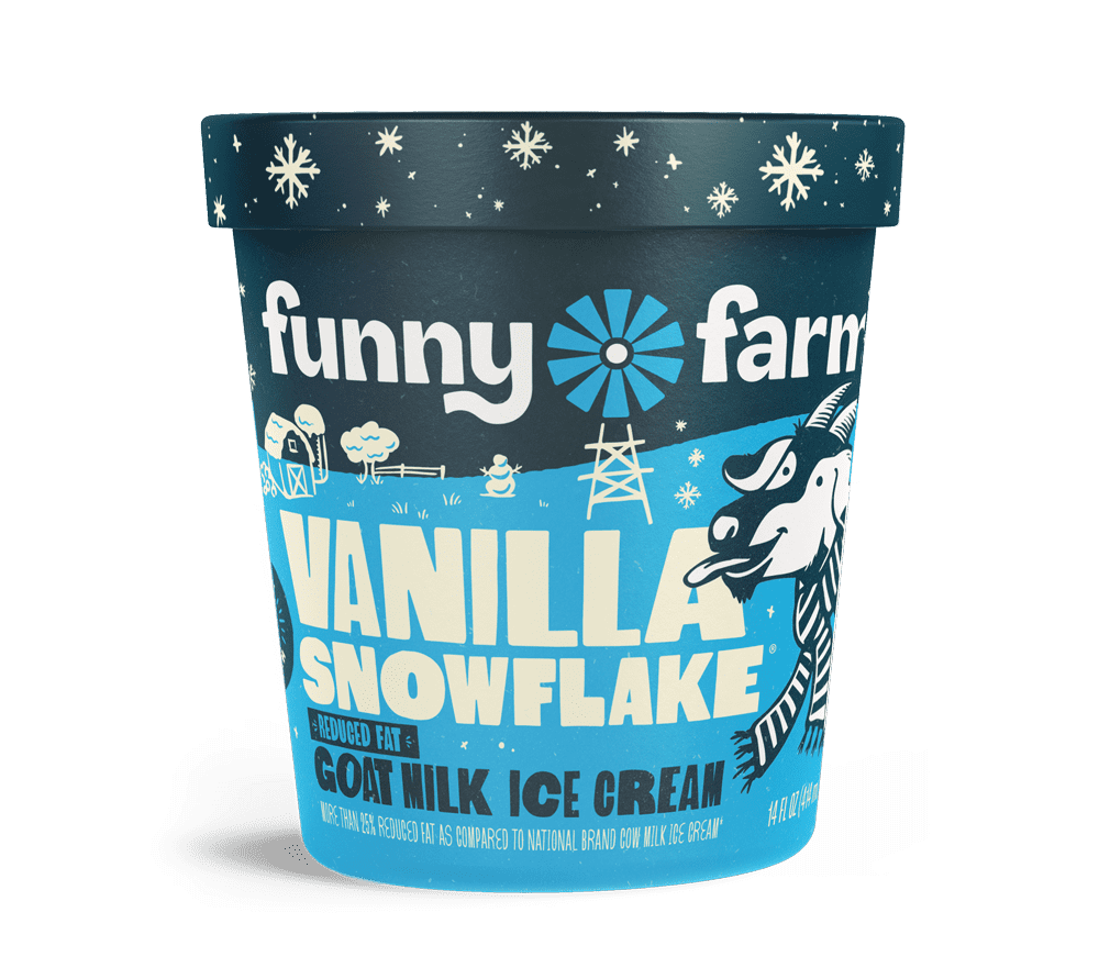 Funny Farm 14 oz. Vanilla Snowflake Ice Cream (8 pack) - Walmart.com