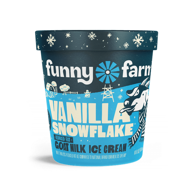 Funny Farm 14 oz. Vanilla Snowflake Ice Cream (8 pack) - Walmart.com