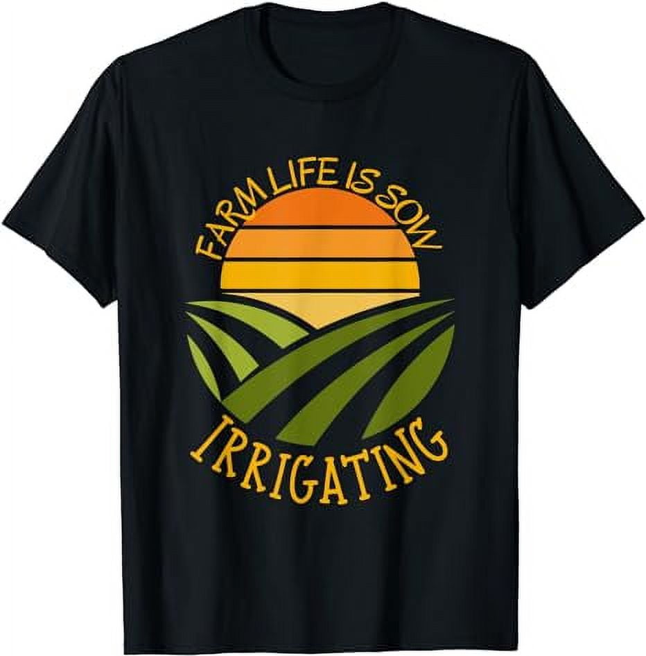 Funny Farmer Pun Retro Sunset Life Is Sow Irrigating T Shirt funny-farmer-pun-retro-sunset-life-is-sow-irrigating-t-shirt
