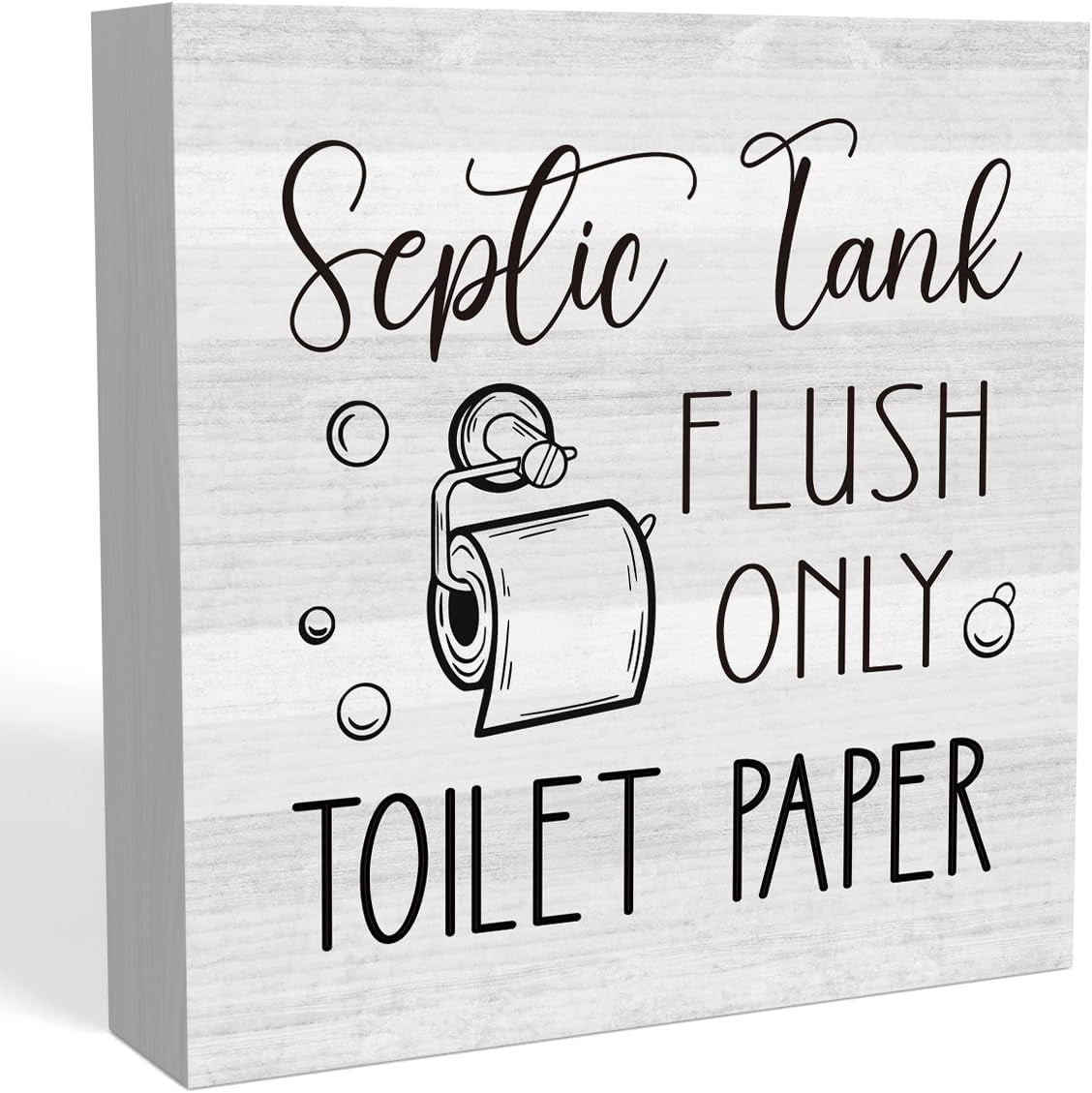 Funny Farmhouse Bathroom Shelf Desk Decor Rustic Wood Box Sign Home ...