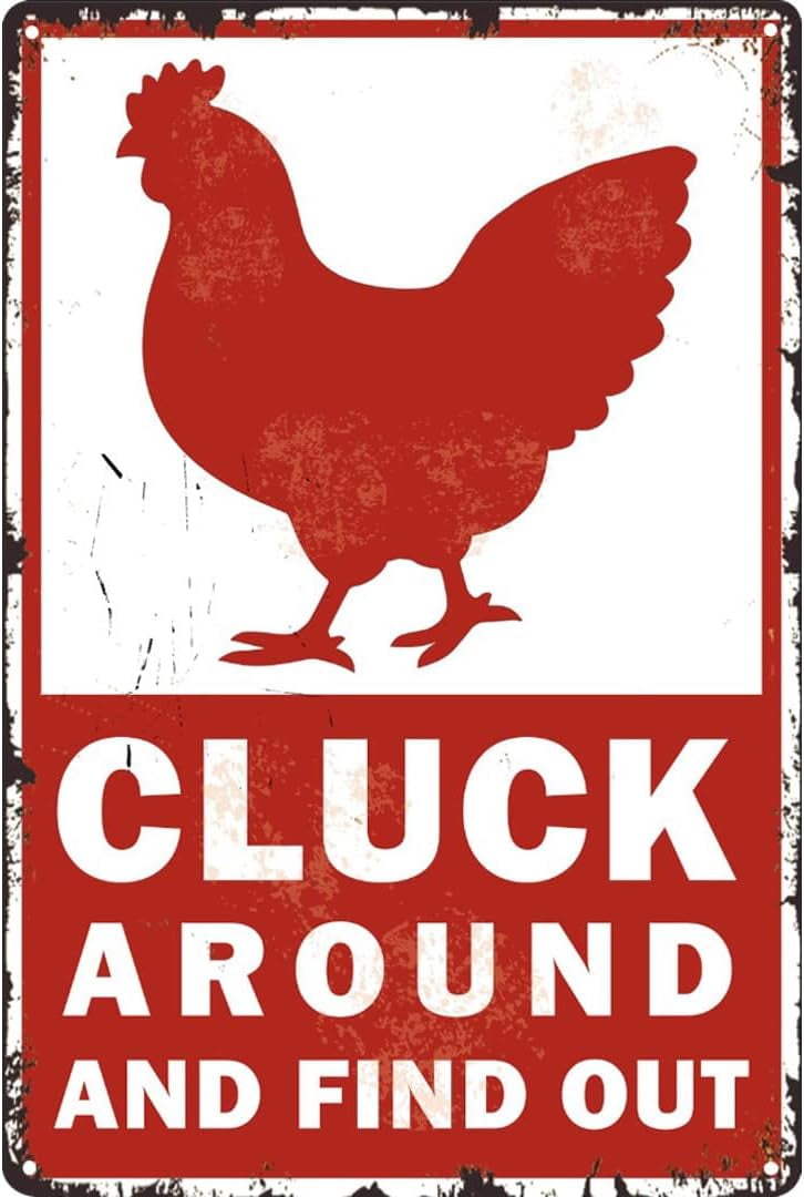 Funny Farmhouse Decor Chicken Coop Accessories Vintage Metal Sign 8 X ...